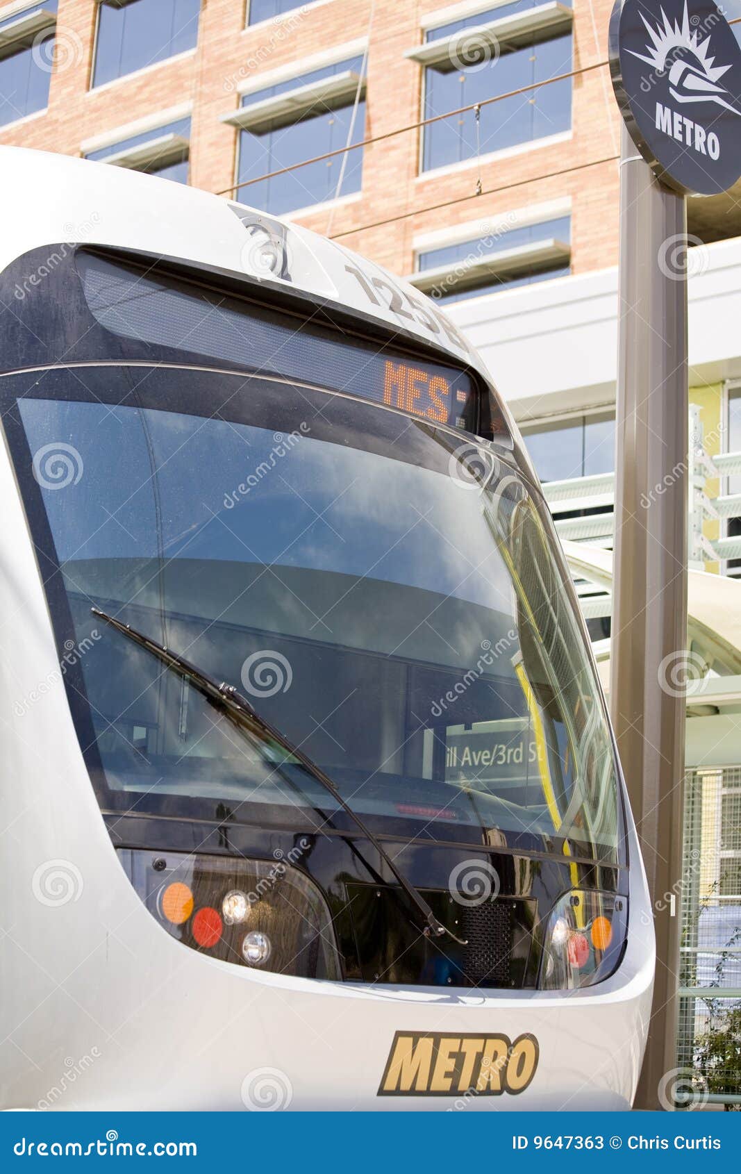 Phoenix Metro Light Rail Train Stock Image - Image of arrive, transit ...