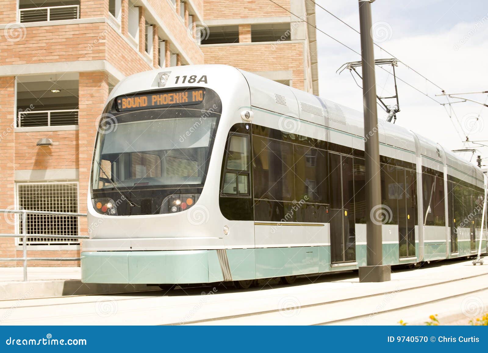 Phoenix Metro Light Rail Train Stock Photo - Image of phoenix, mesa ...