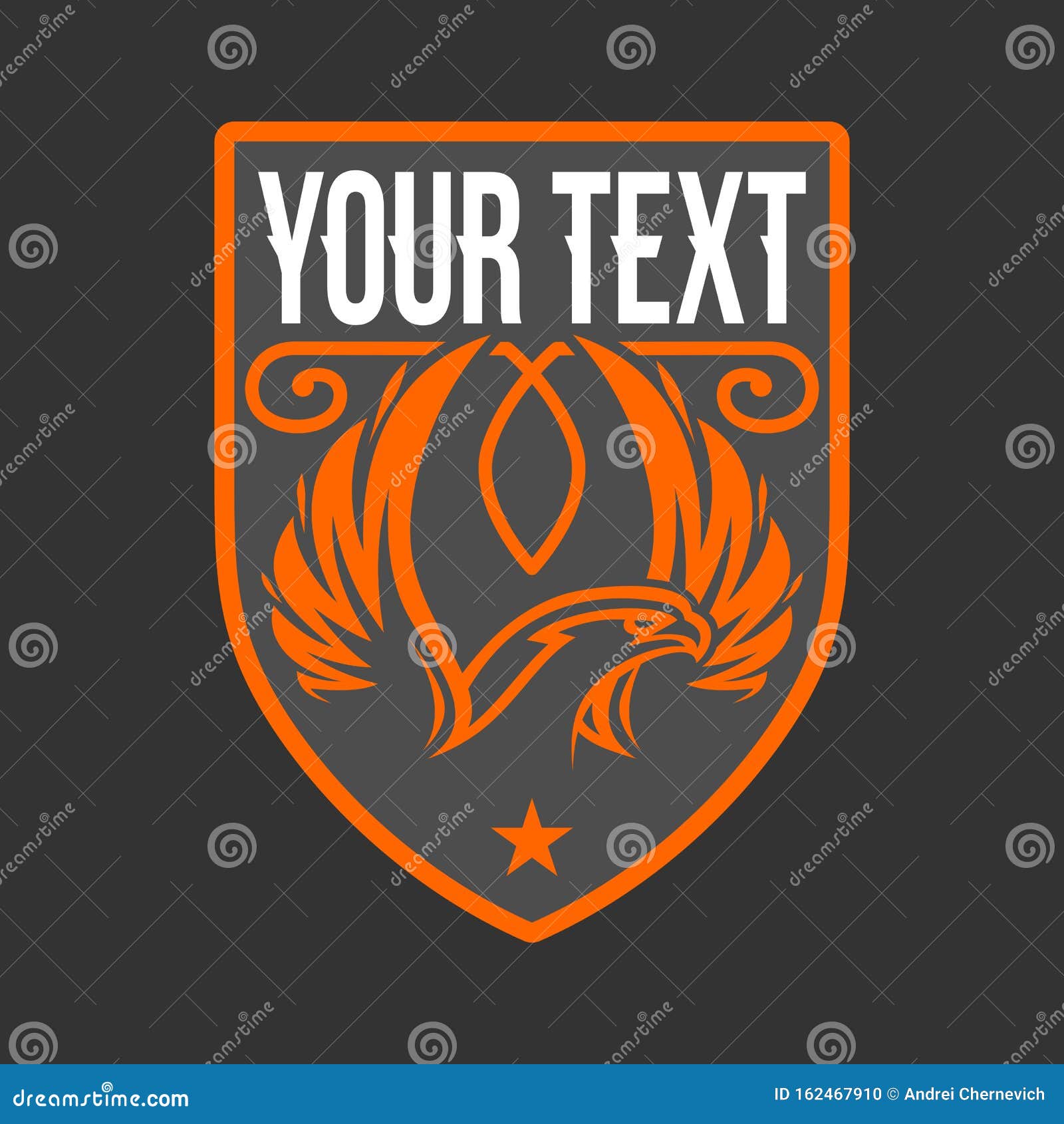 Phoenix Mit Ausbreitendem Flügelmantel Vektor Abbildung - Illustration ...