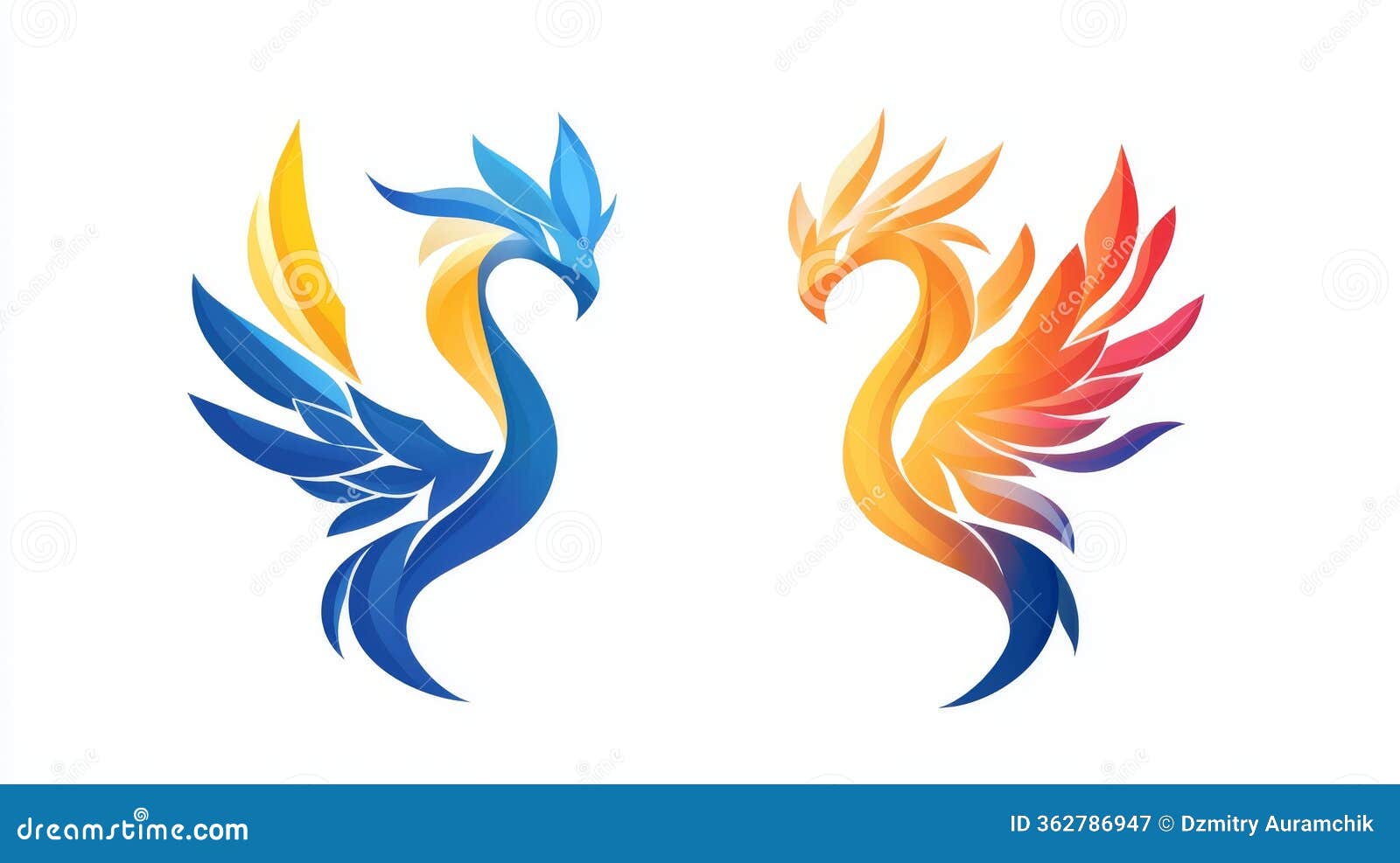 Phoenix Modern Logo Design Displayed on a Plain White Background Stock ...