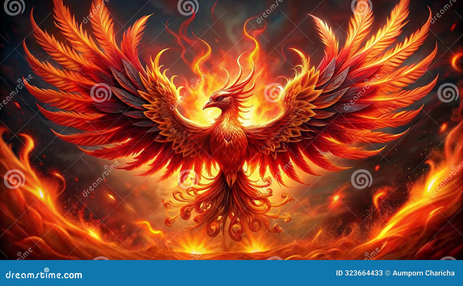 Phoenix Nirvana Bathing Fire Phoenix Red Phoenix Chinese Phoenix ...