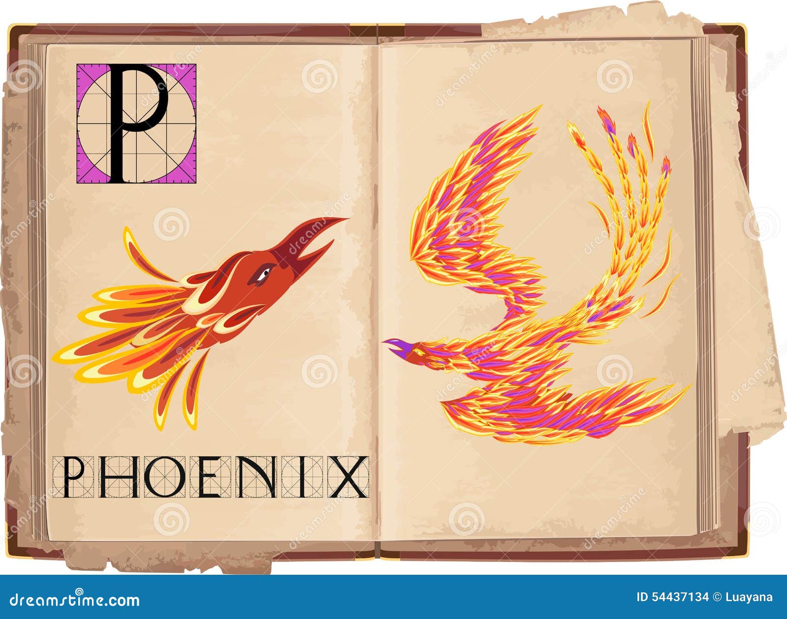 Phoenix stock vector. Illustration of creature, bird - 54437134