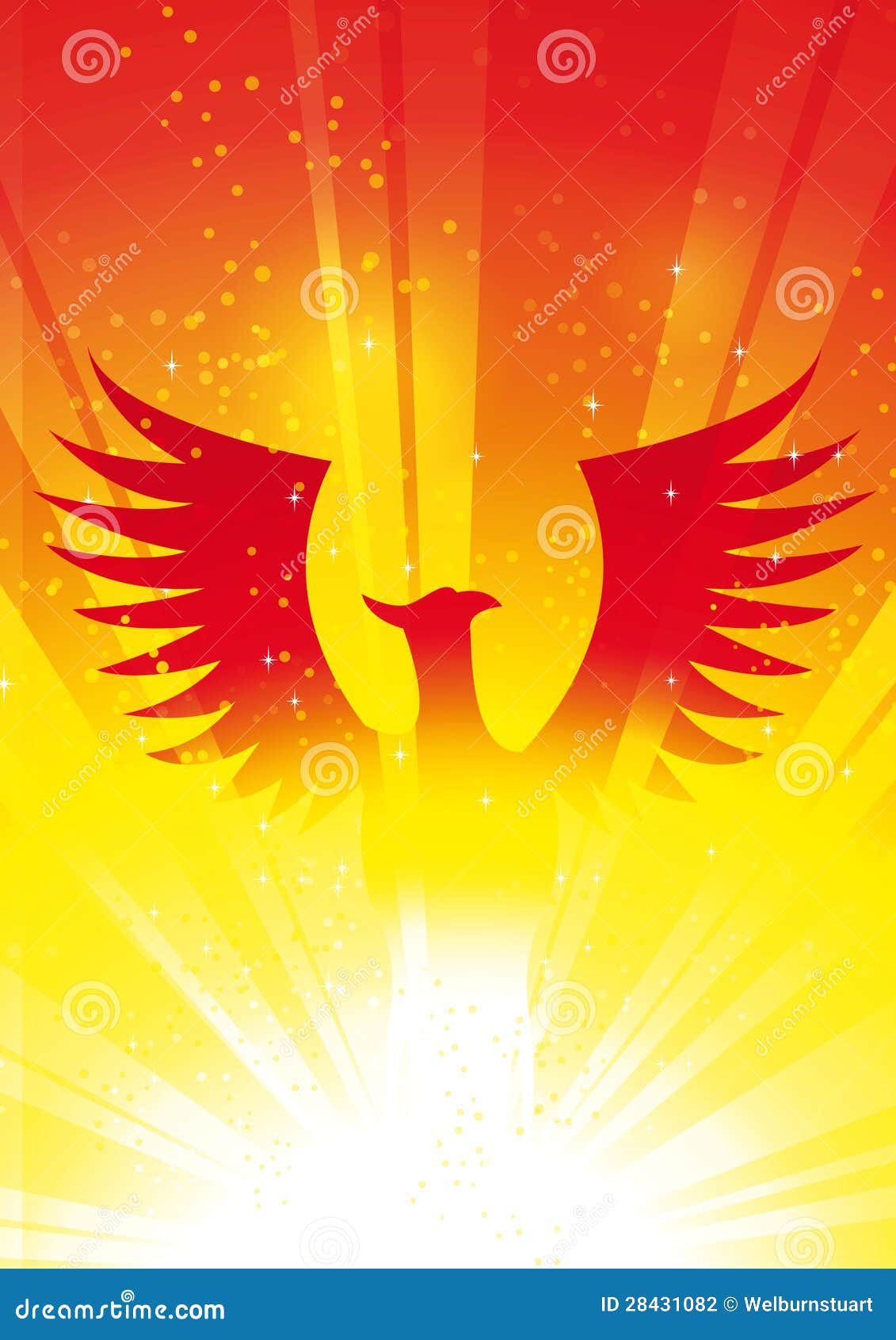 PHOENIX RISING stock vector. Illustration of glow, reincarnation - 28431082