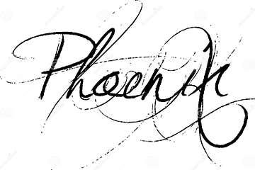 Phoenix stock vector. Illustration of fire, script, graphical - 42573085