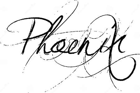 Phoenix stock vector. Illustration of fire, script, graphical - 42573085