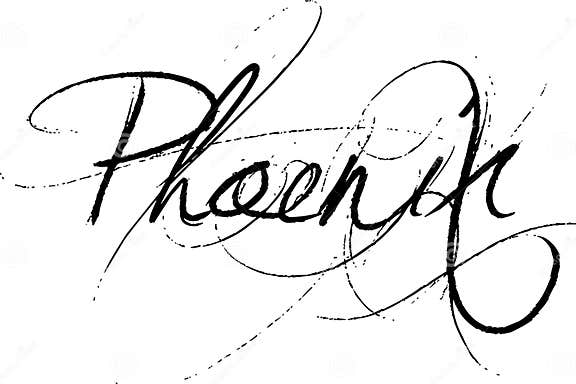 Phoenix stock vector. Illustration of fire, script, graphical - 42573085