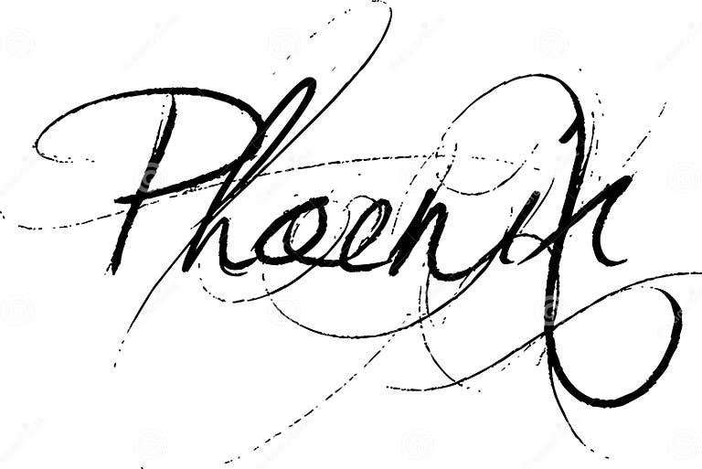 Phoenix stock vector. Illustration of fire, script, graphical - 42573085