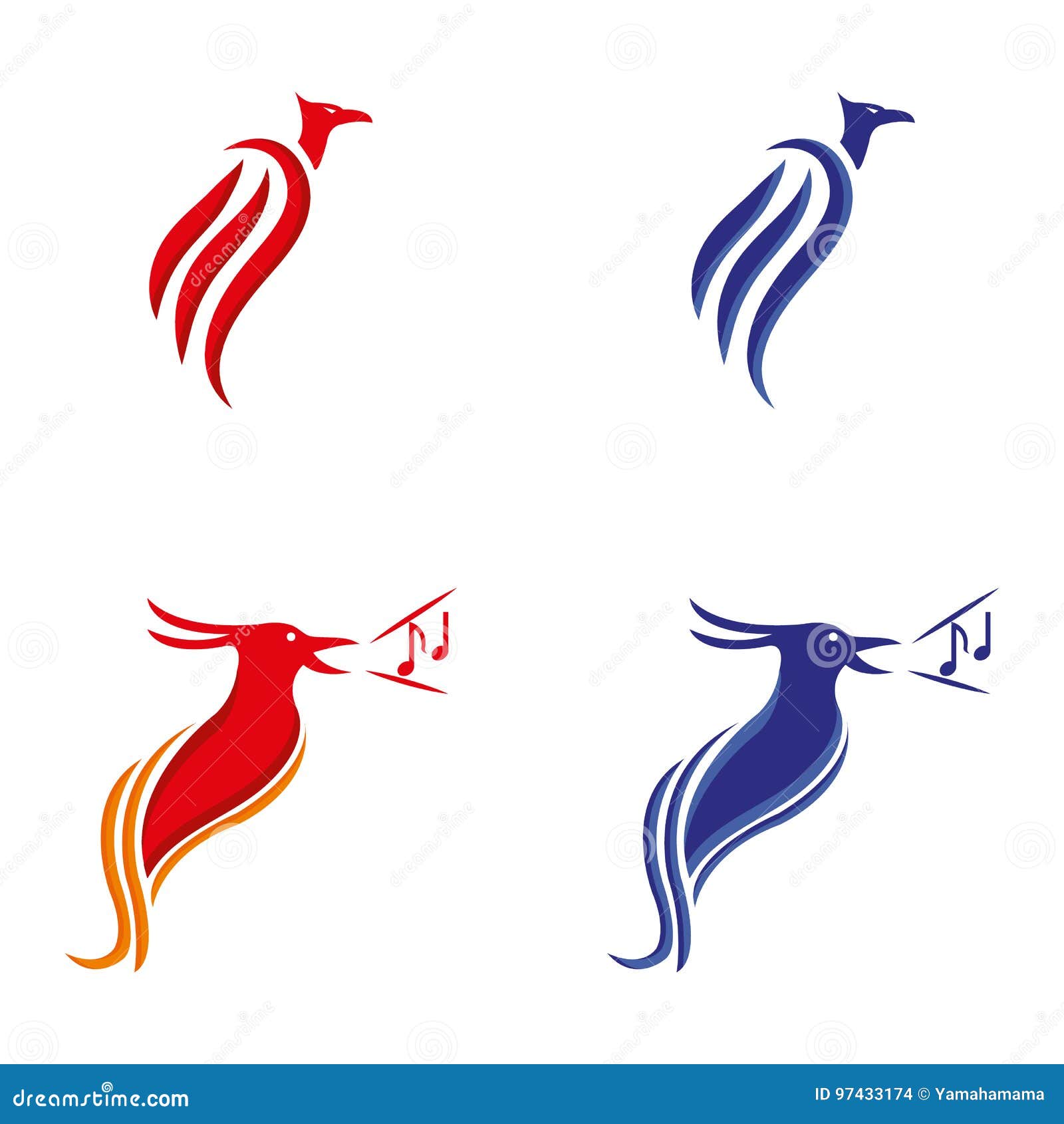 Phoenix stock vector. Illustration of choir, icons, music - 97433174