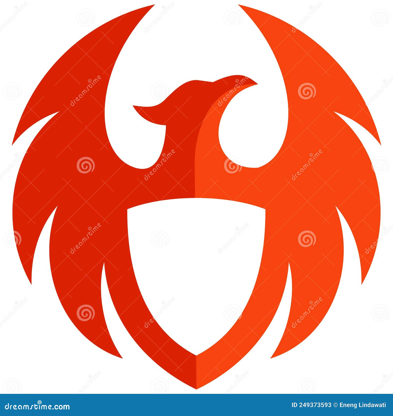 Phoenix Shield Mythology Logo Abstract Design Stock Illustration ...