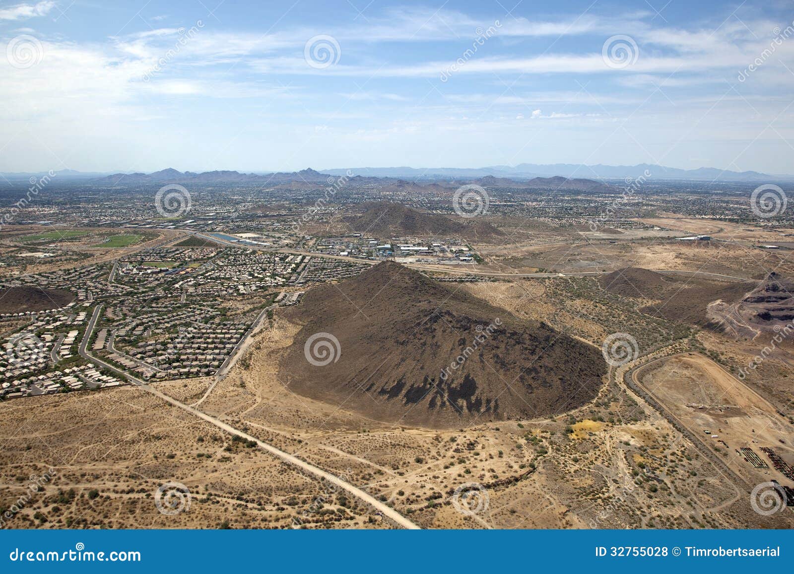 Phoenix Skyline from Deer Valley Stock Photo - Image of piestewa, peak ...