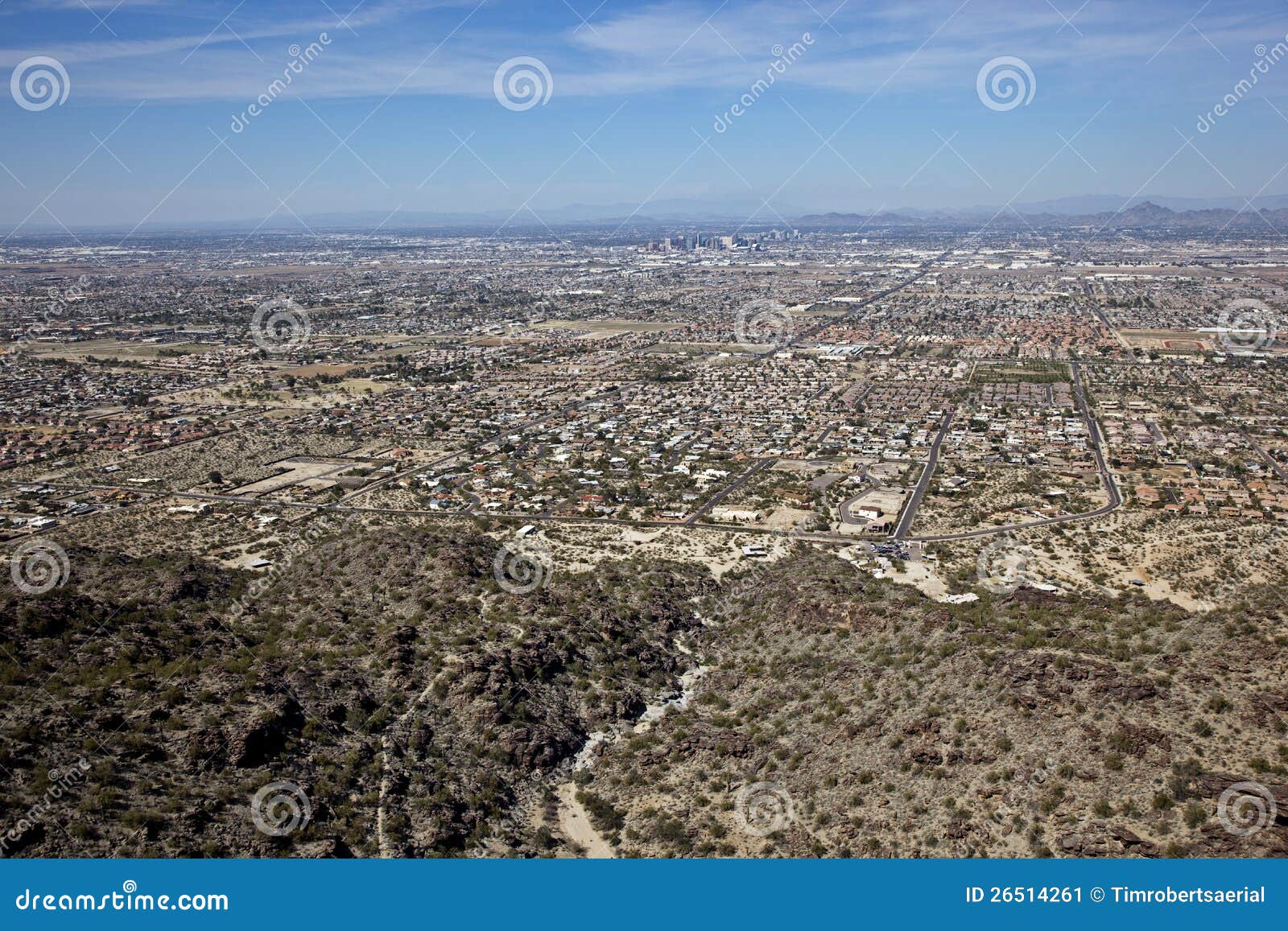 Phoenix from South Mountain Stock Image - Image of boulders, walking ...