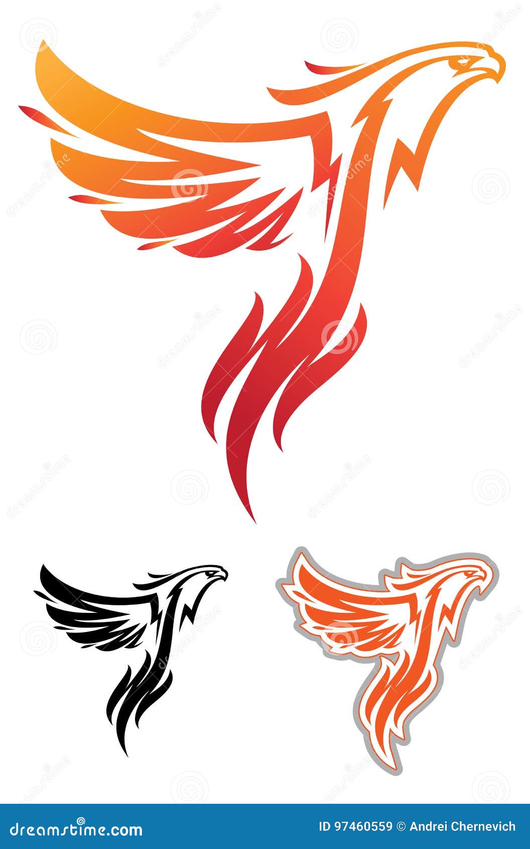 Phoenix Sport Mascot. Label Stock Vector - Illustration of creature ...