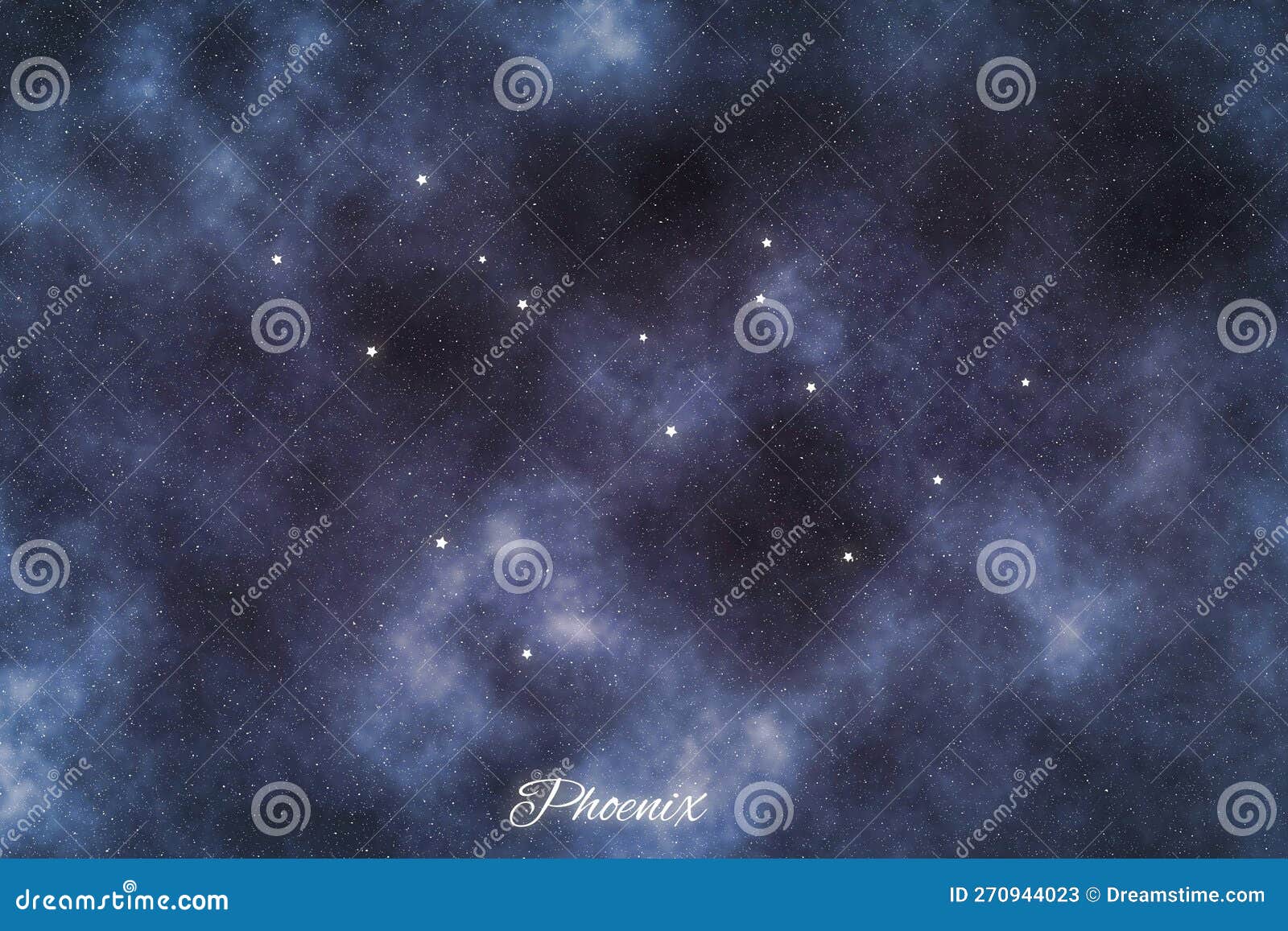 Phoenix Star Constellation, Brightest Stars Stock Image - Image of ...