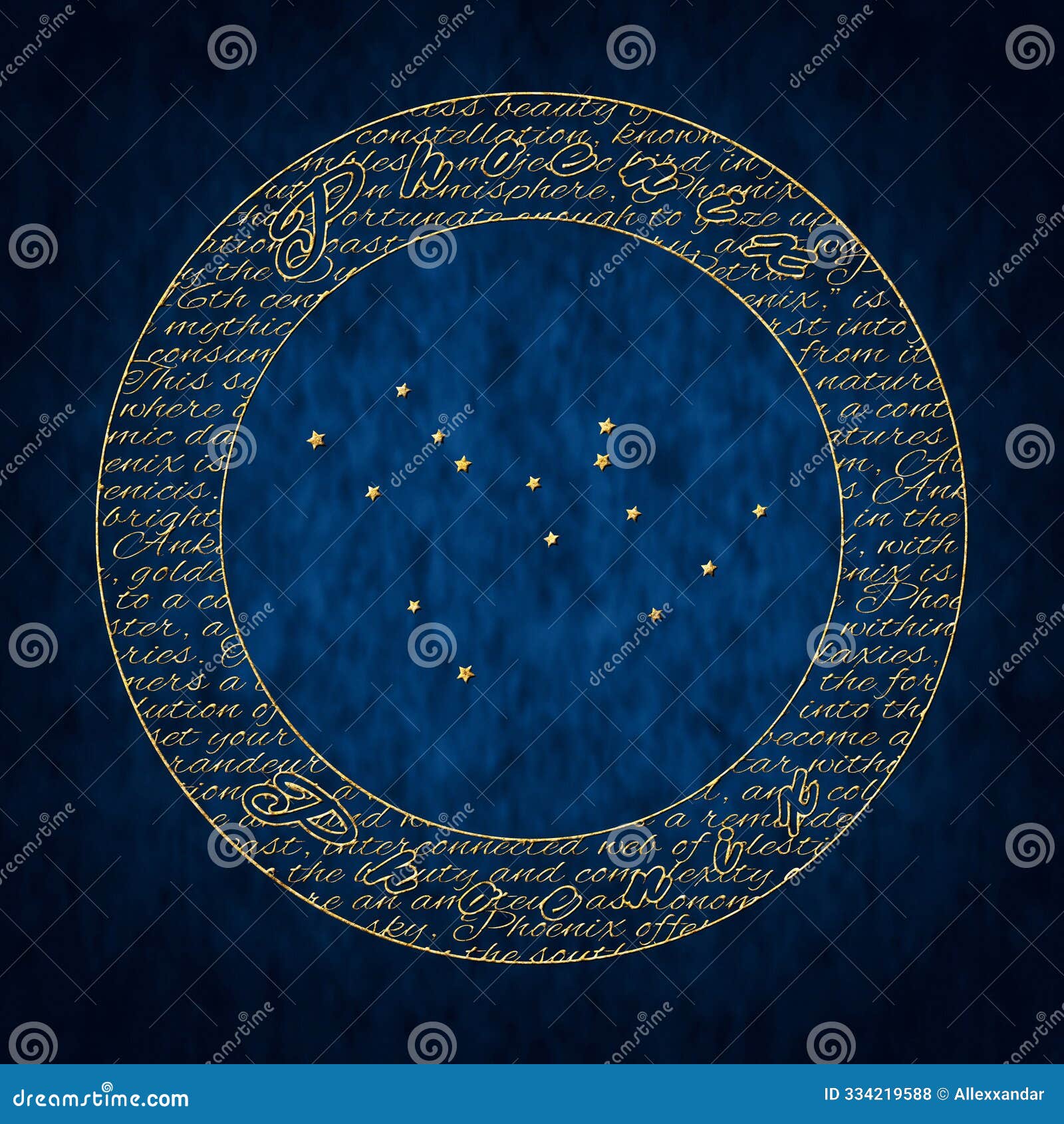 Phoenix Star Constellation stock photo. Image of meteor - 334219588