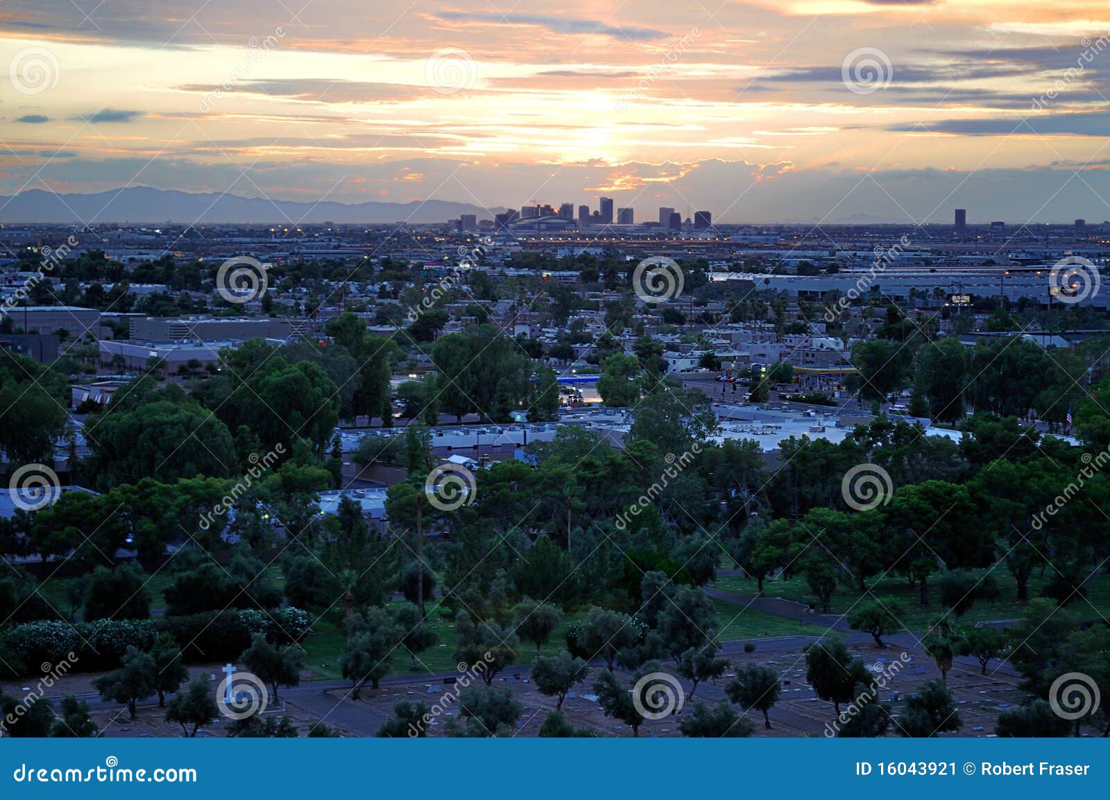 Phoenix Sunset stock image. Image of skyline, phoenix - 16043921