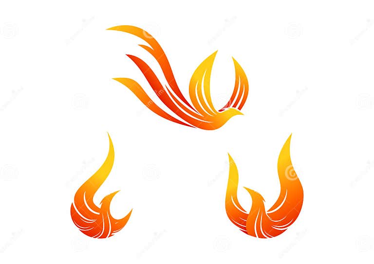 Phoenix symbol design stock vector. Illustration of abstract - 60904100