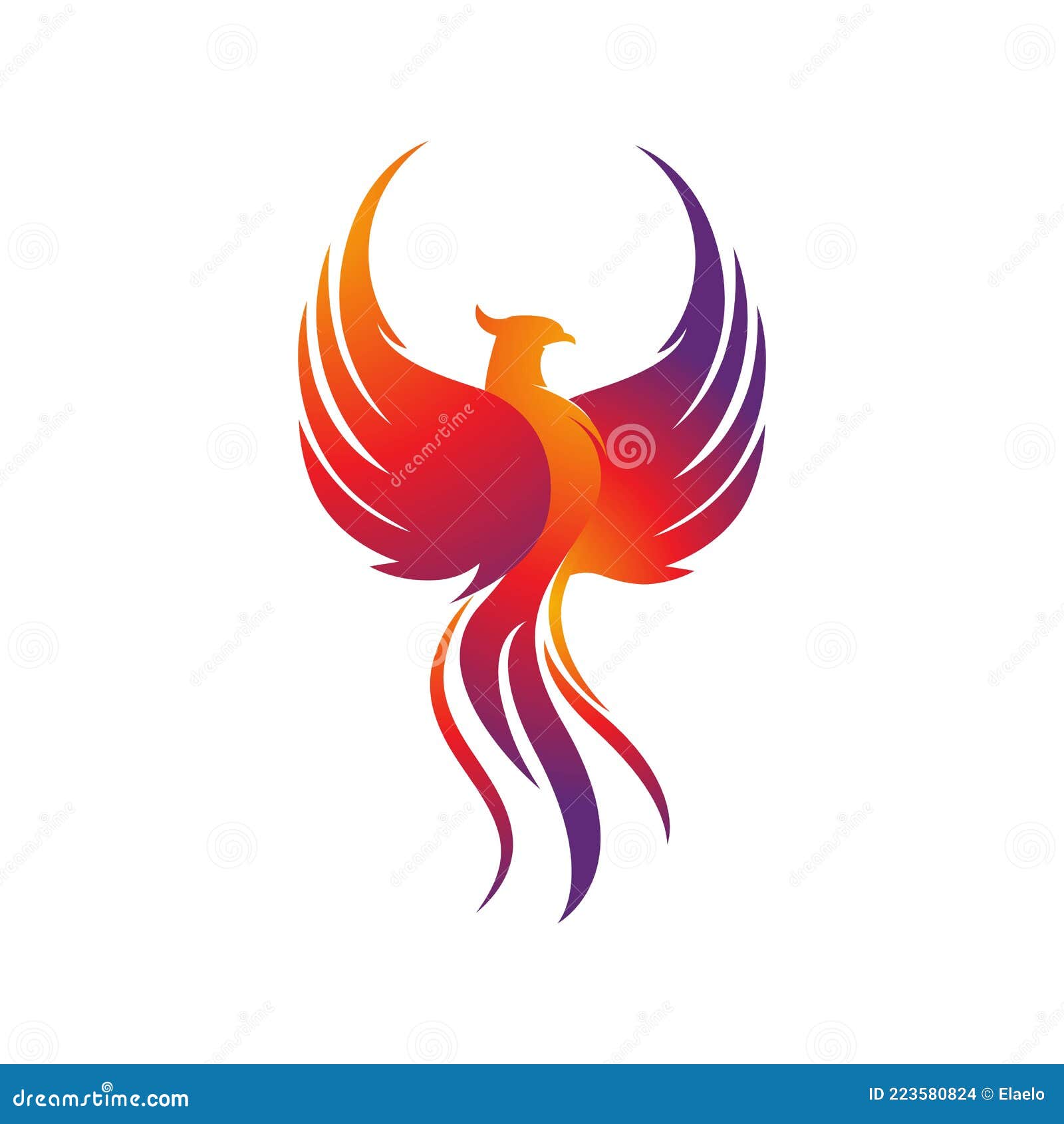 Phoenix Vector Icon Illustration Stock Vector - Illustration of emblem ...
