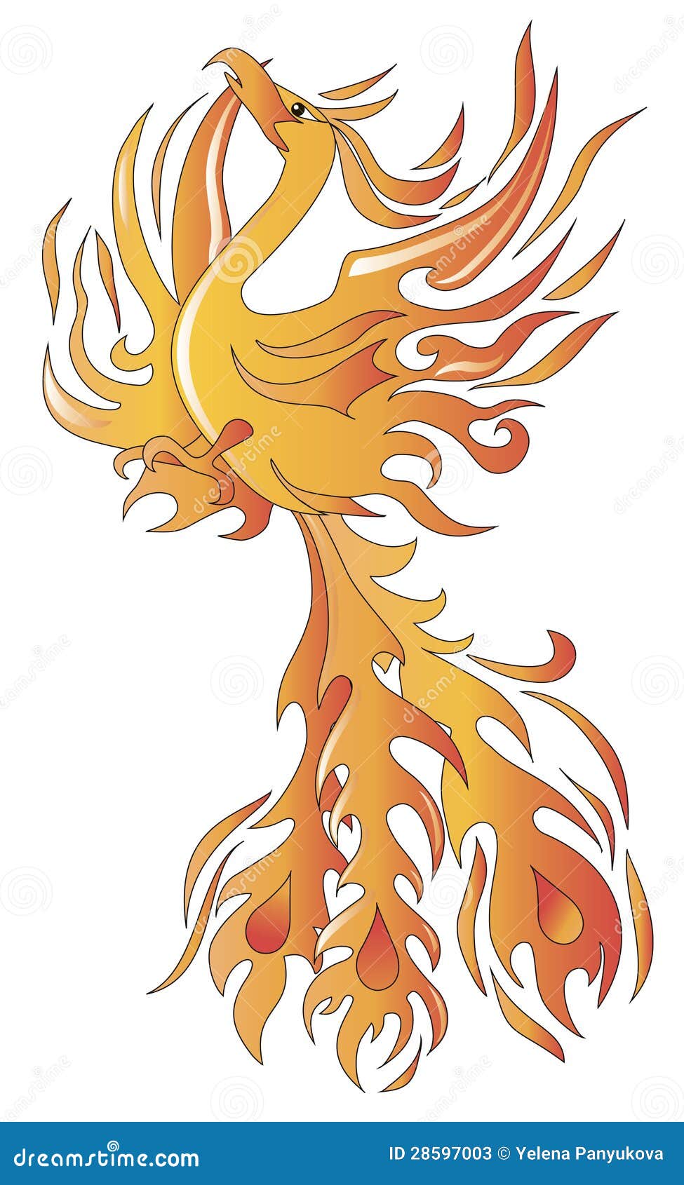 Phoenix-Vogel vektor abbildung. Illustration von tier - 28597003