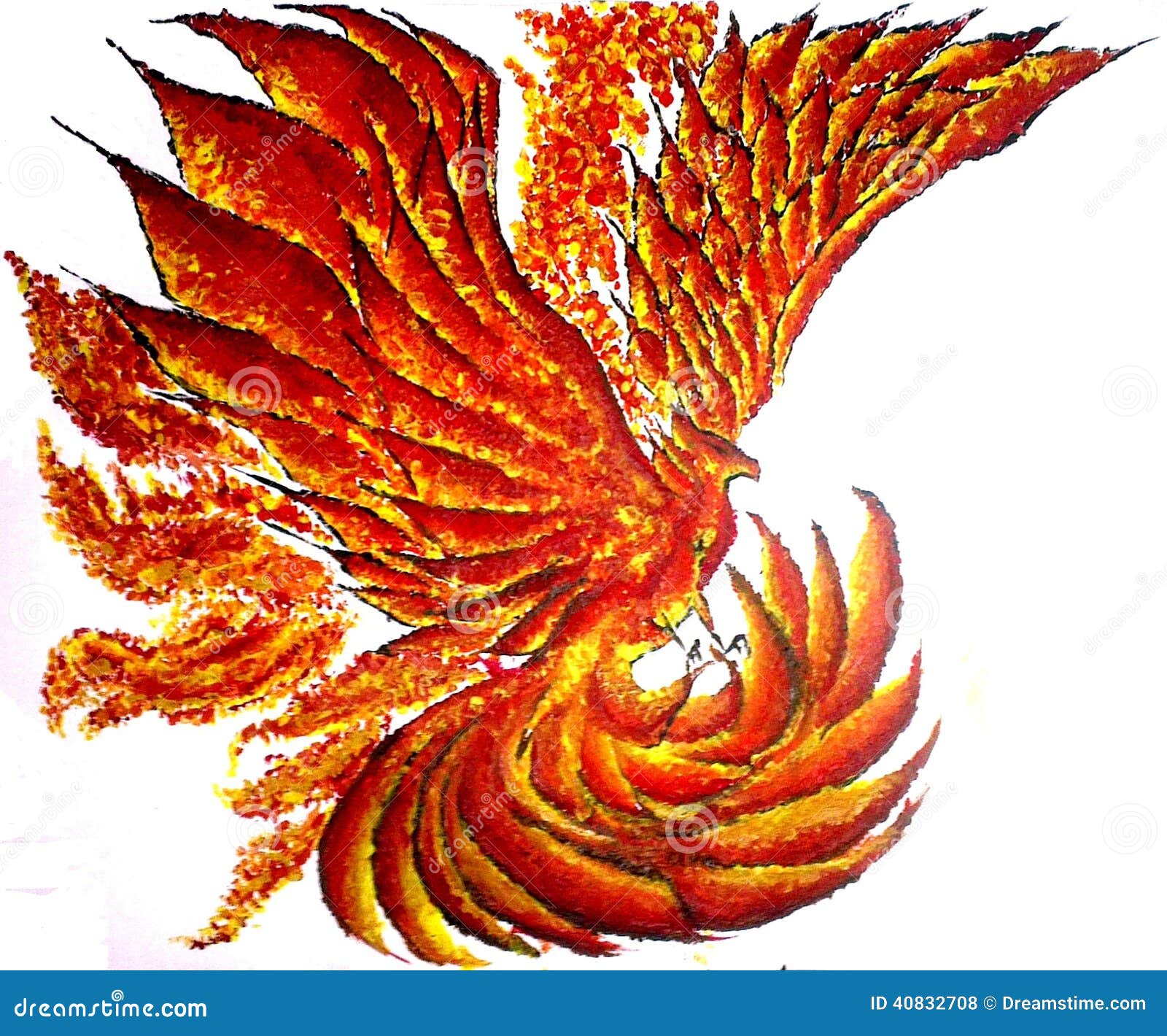 Phoenix-Vogel stockfoto. Bild von bildschirmanzeige, orange - 40832708