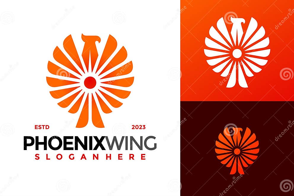 Phoenix Wing Logo Design Vector Symbol Icon Illustration Stock Vector ...