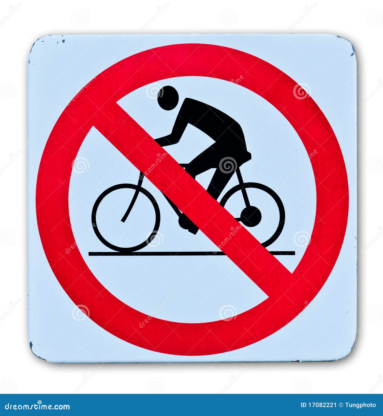 Phohibition Bicycle Warning Sign Stock Image - Image: 17082221