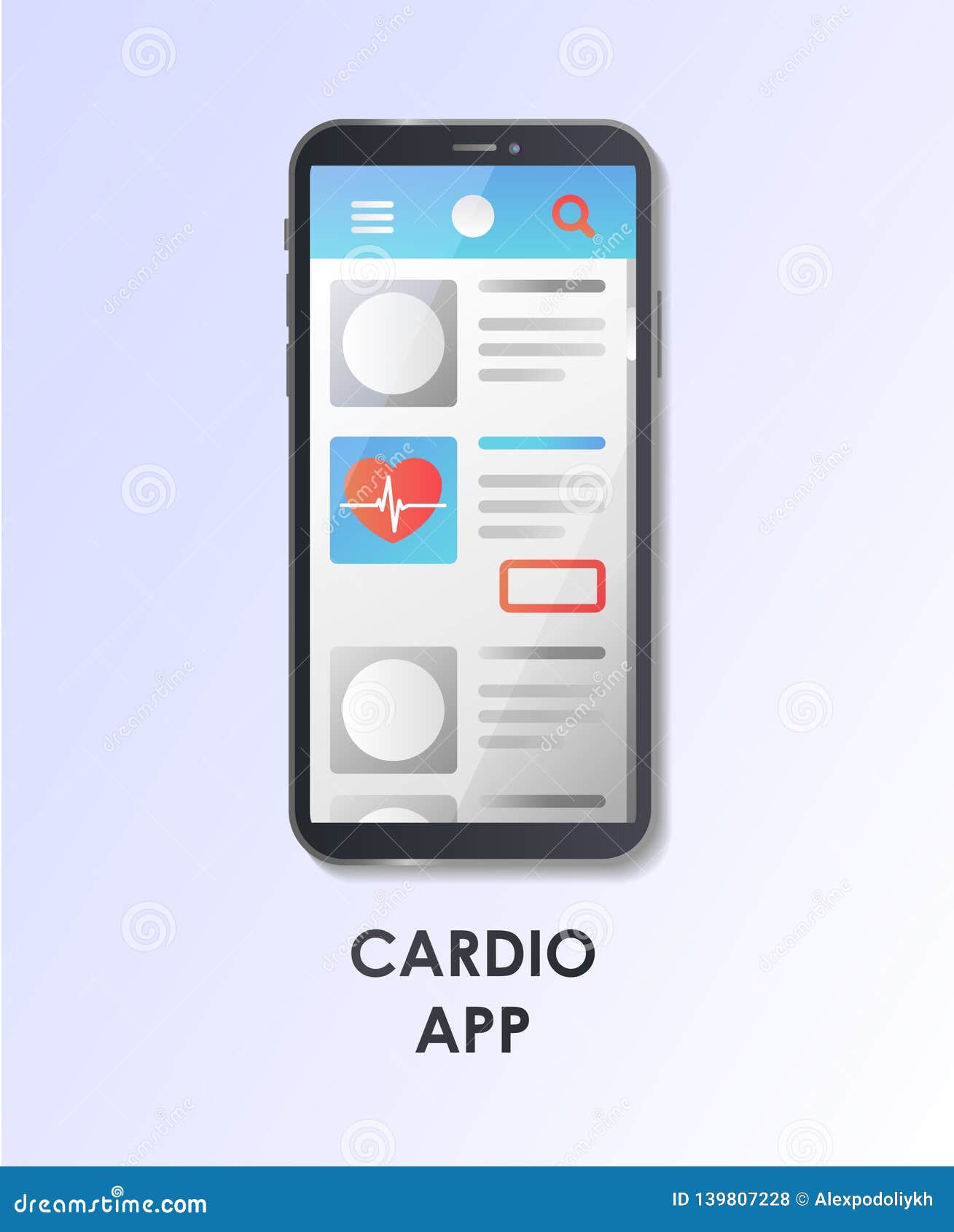 Choice Cardio Mobile App. Health Care Concept. Concept for Web Page ...