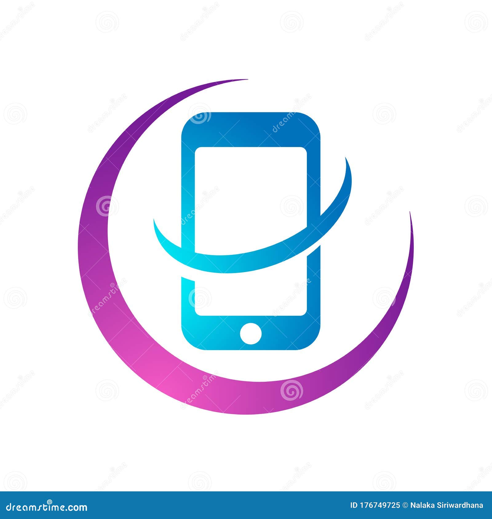 Mobile Phones Logo. Smartphone Connection. Stock Vector - Illustration ...