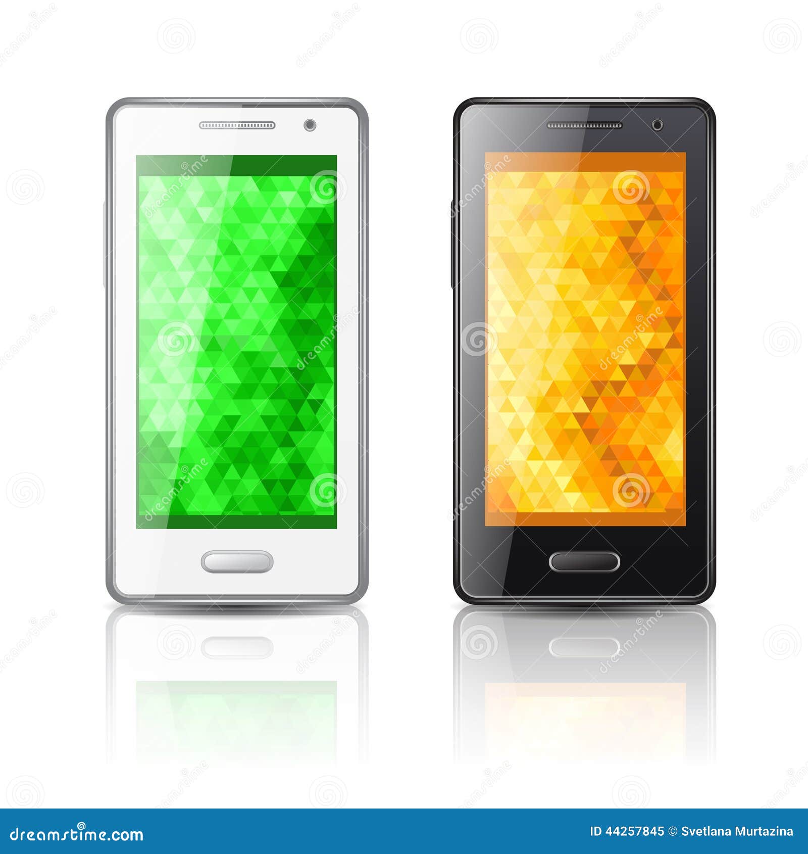 Phone with an Abstract Pattern on the Screen Stock Vector ...