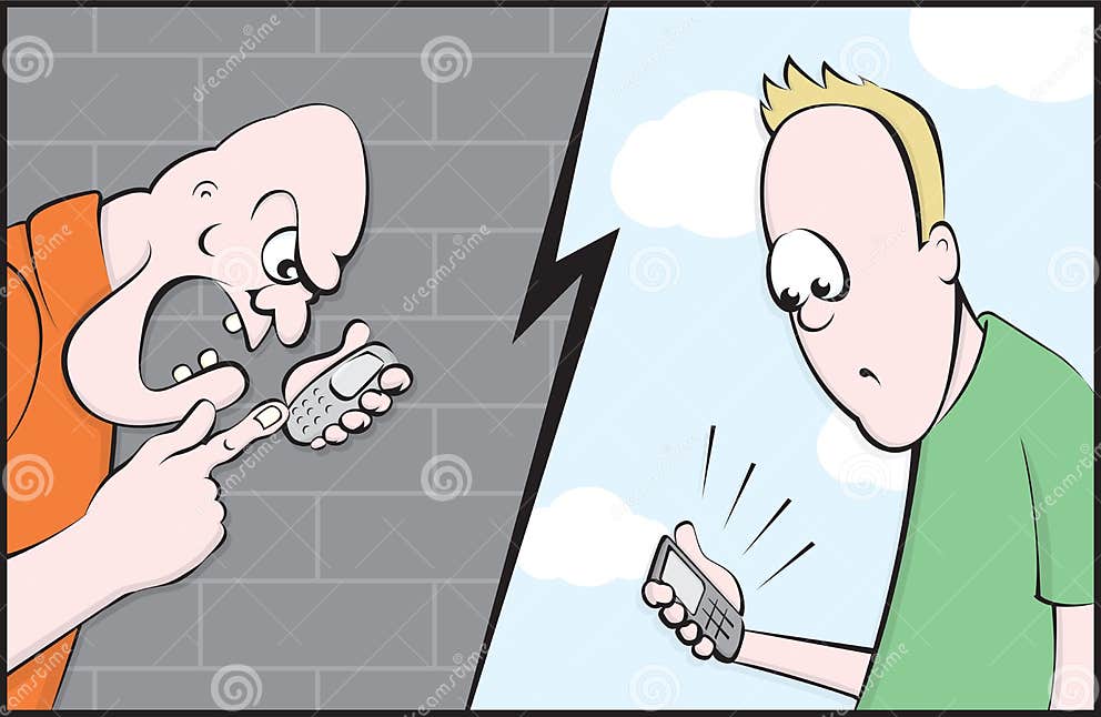 Phone Abuse stock vector. Illustration of listen, upset - 17019834