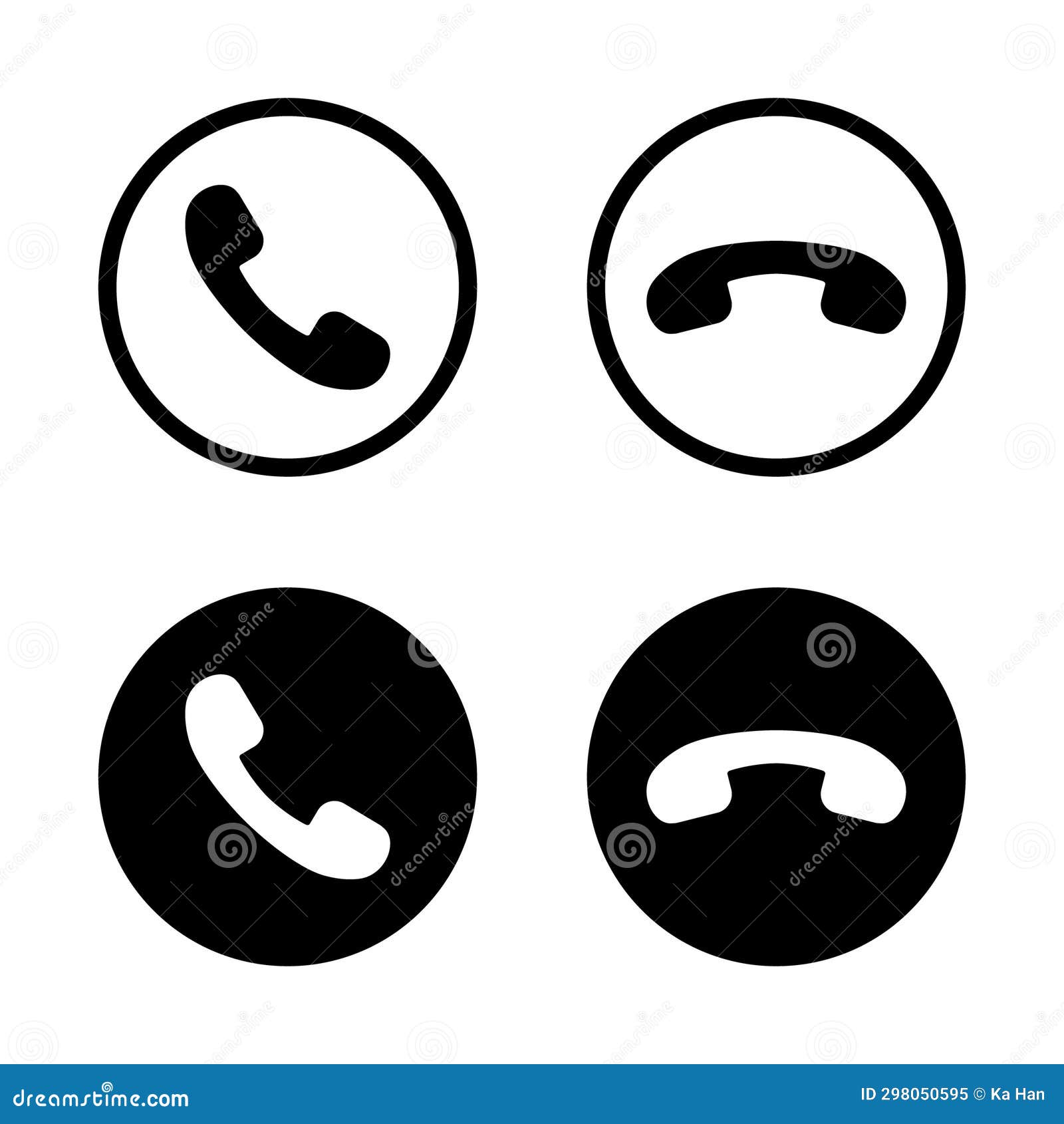 Decline Call Icon Modern Button For Web Or Appstore Design Black Symbol ...
