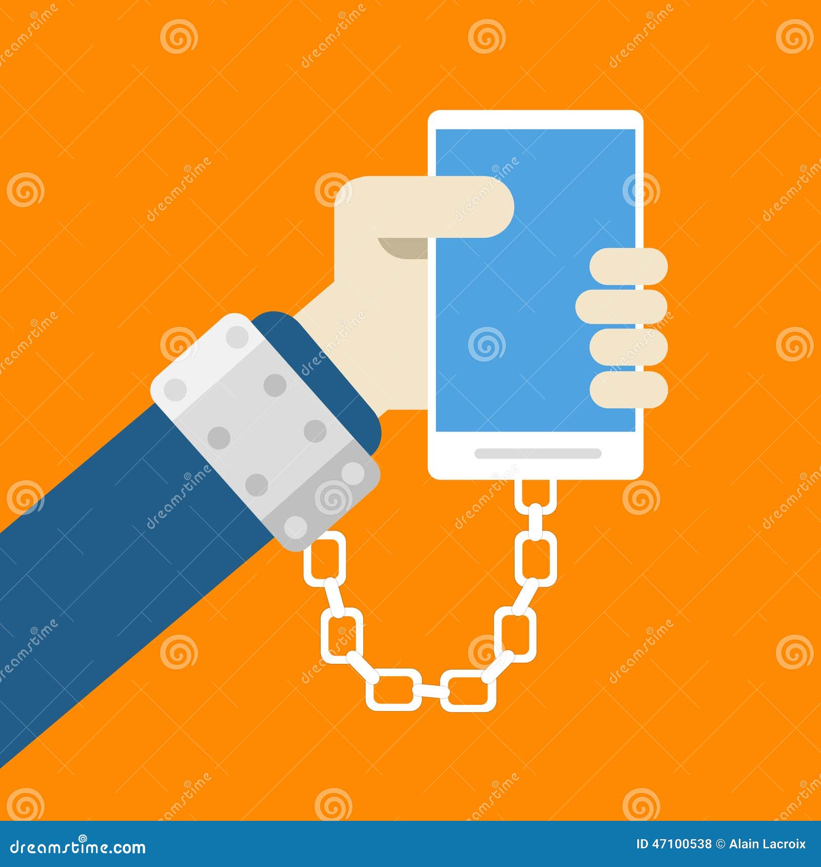 Phone addiction stock illustration. Illustration of connection - 47100538
