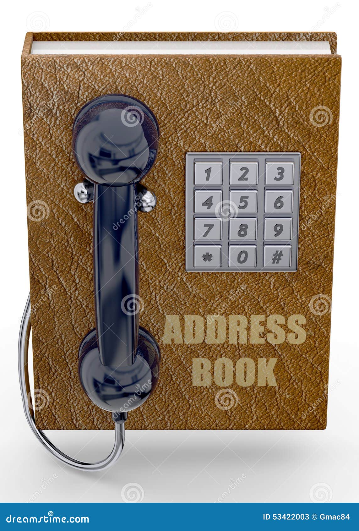 Phone and Address Book Concept - 3D Stock Illustration - Illustration ...