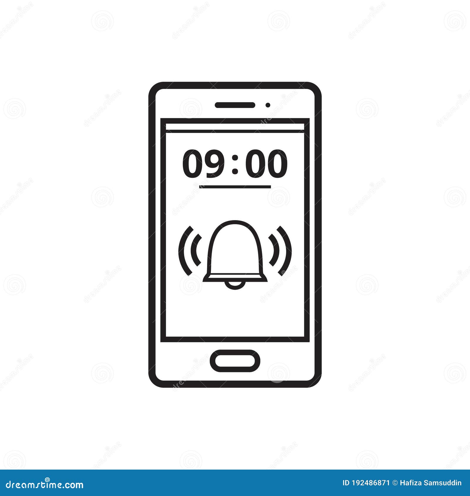 Phone Alarm Icon. Vector Illustration Decorative Design Stock Vector ...