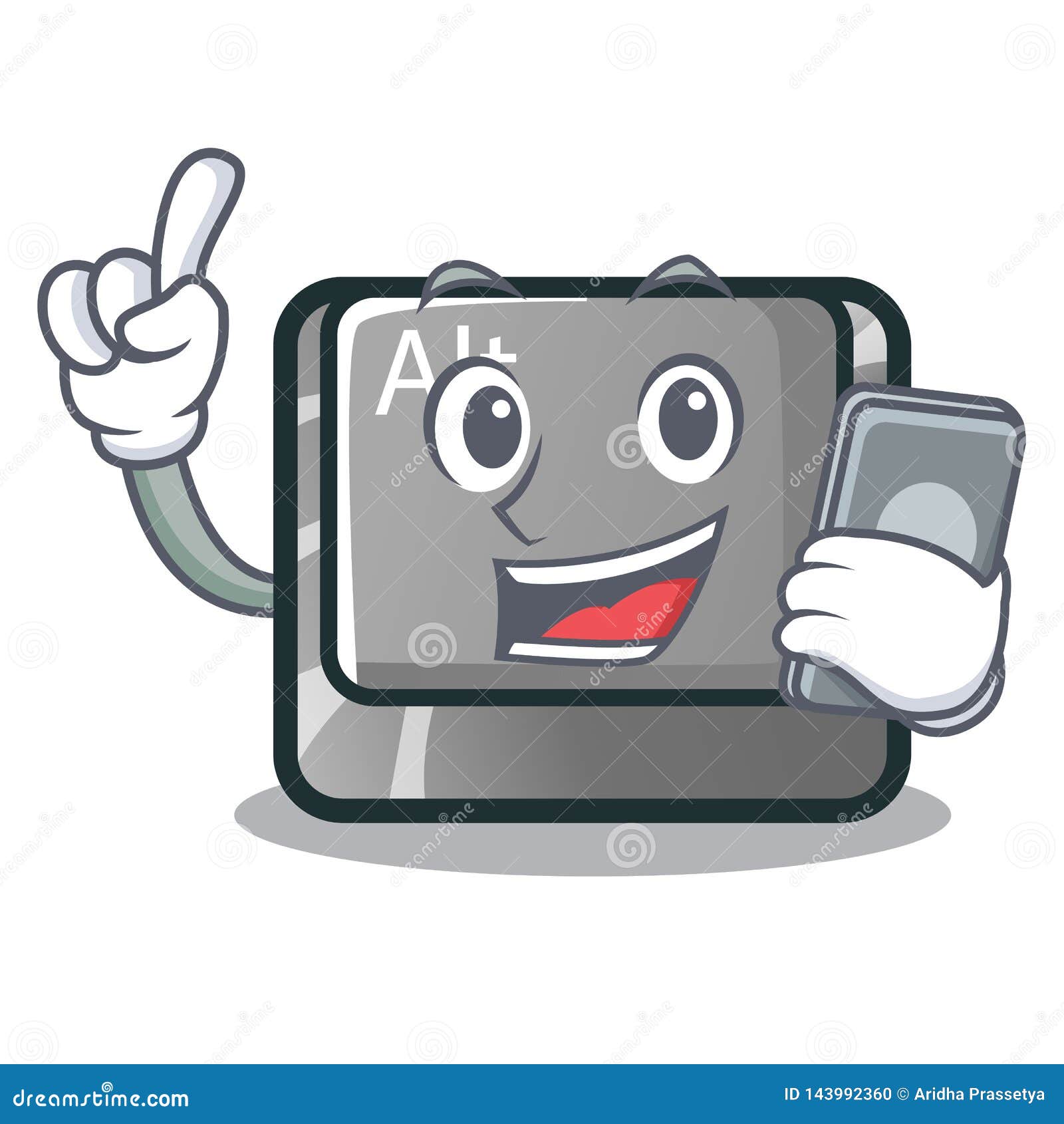 With Phone Alt Button in the Cartoon Shape Stock Vector - Illustration ...