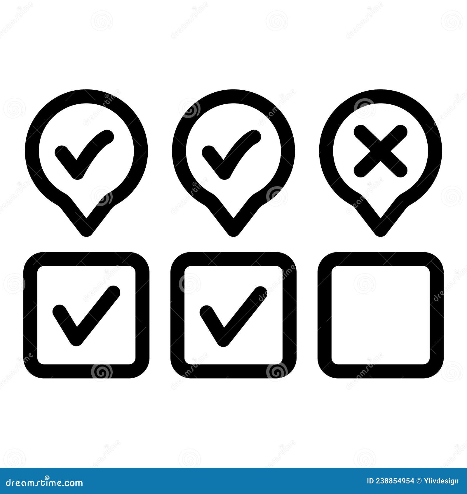 Phone App Checkbox Icon Outline Vector. Cellphone Internet Stock ...