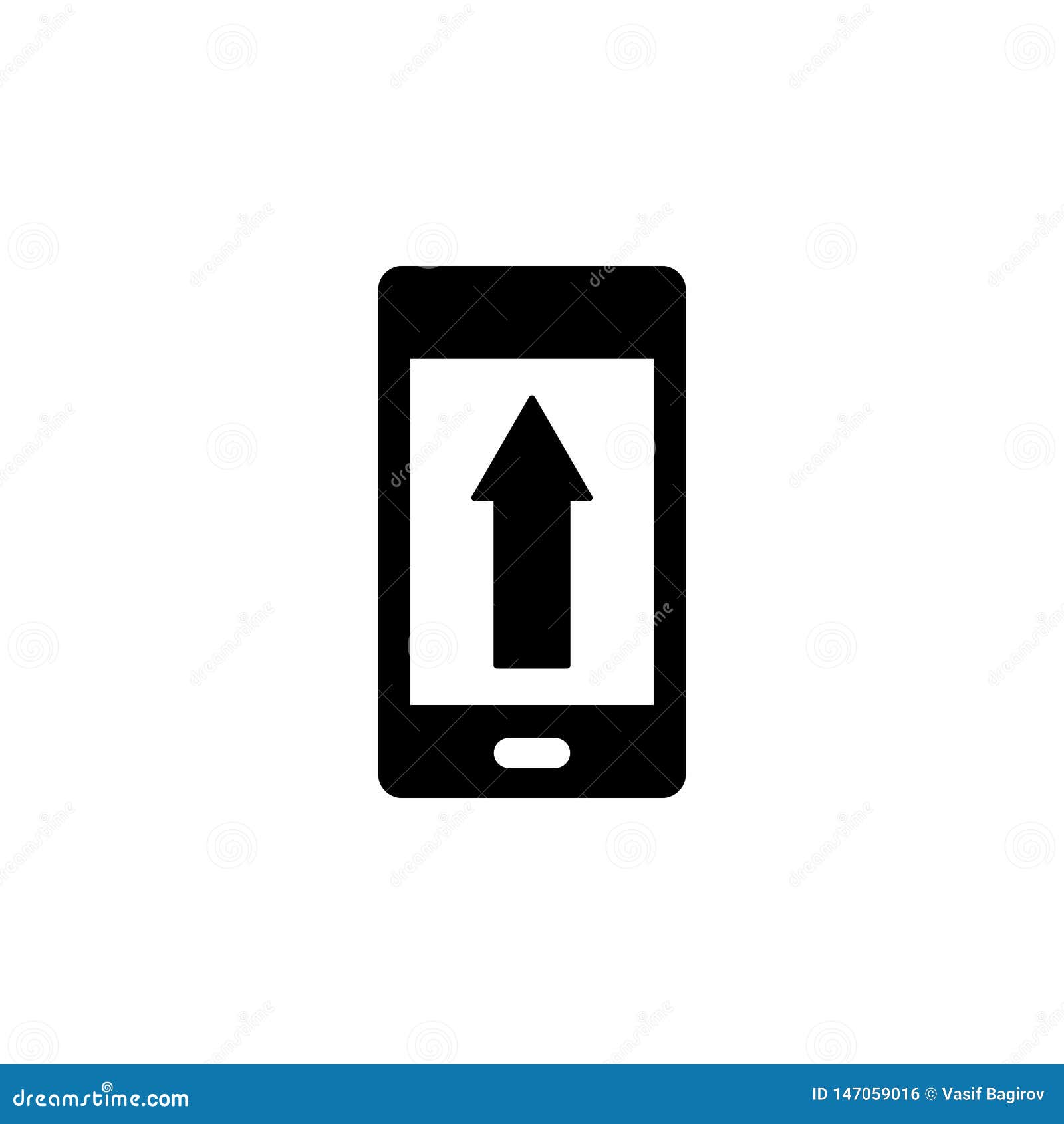 Phone, Arrow Up, Upload Vector Icon. Simple Element Illustration from ...