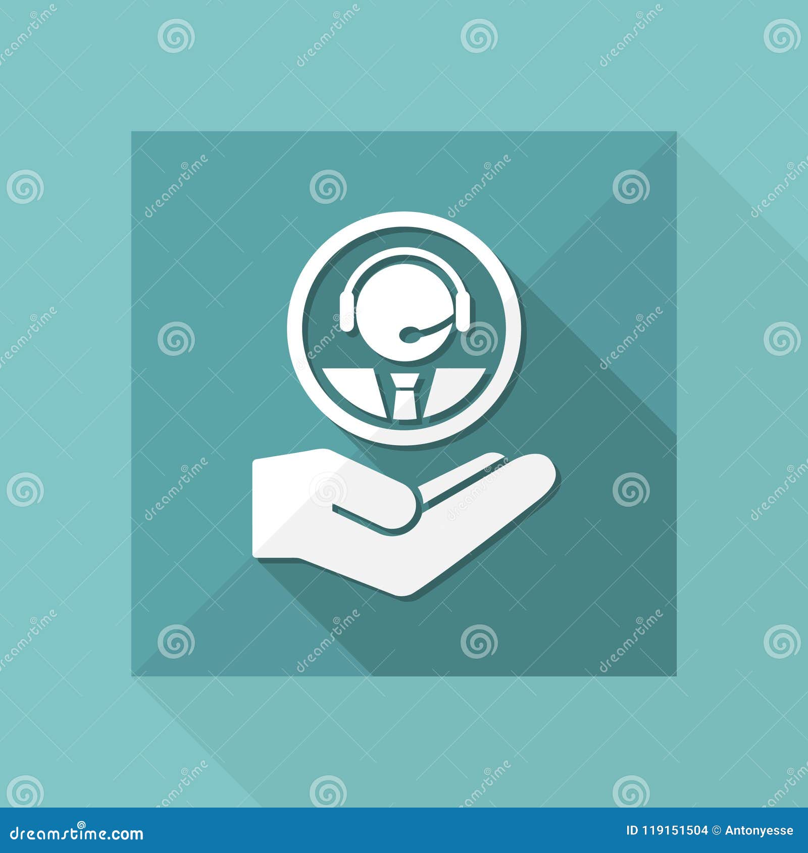 Phone Assistance - Vector Web Icon Stock Vector - Illustration of line ...