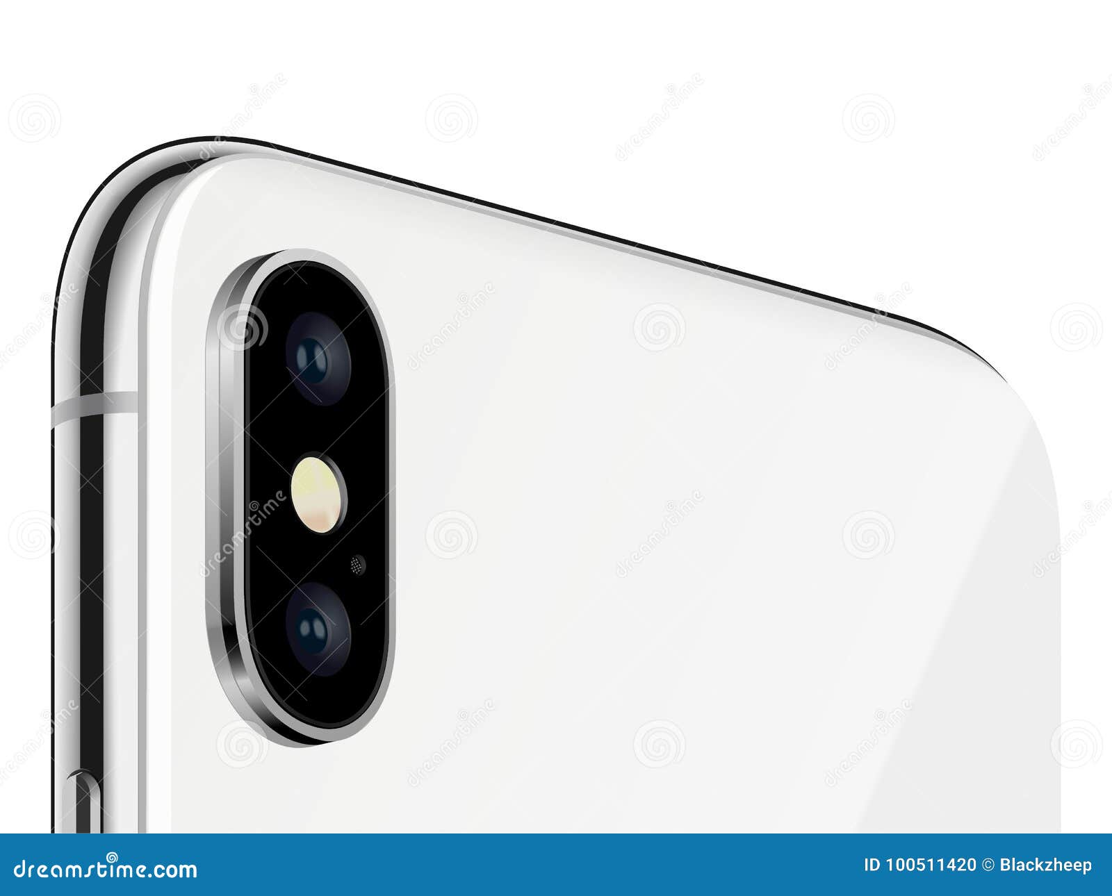 Phone Back Side Showing Dual Camera Vector Drawing Eps10 Format ...