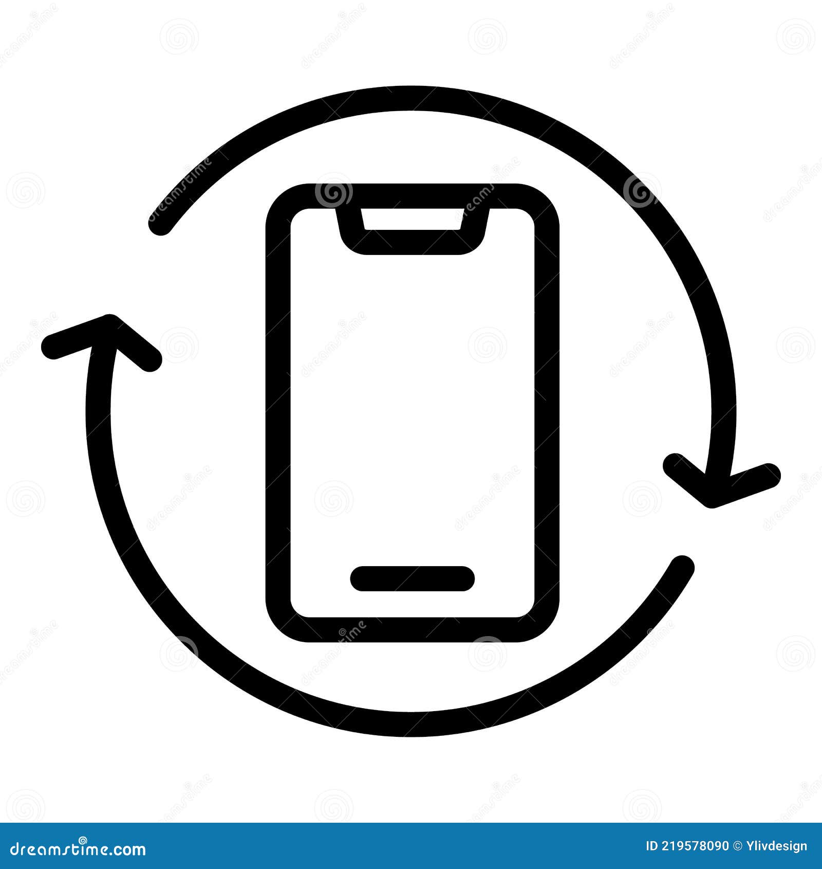 Phone Backup Icon, Outline Style Stock Vector - Illustration of ...