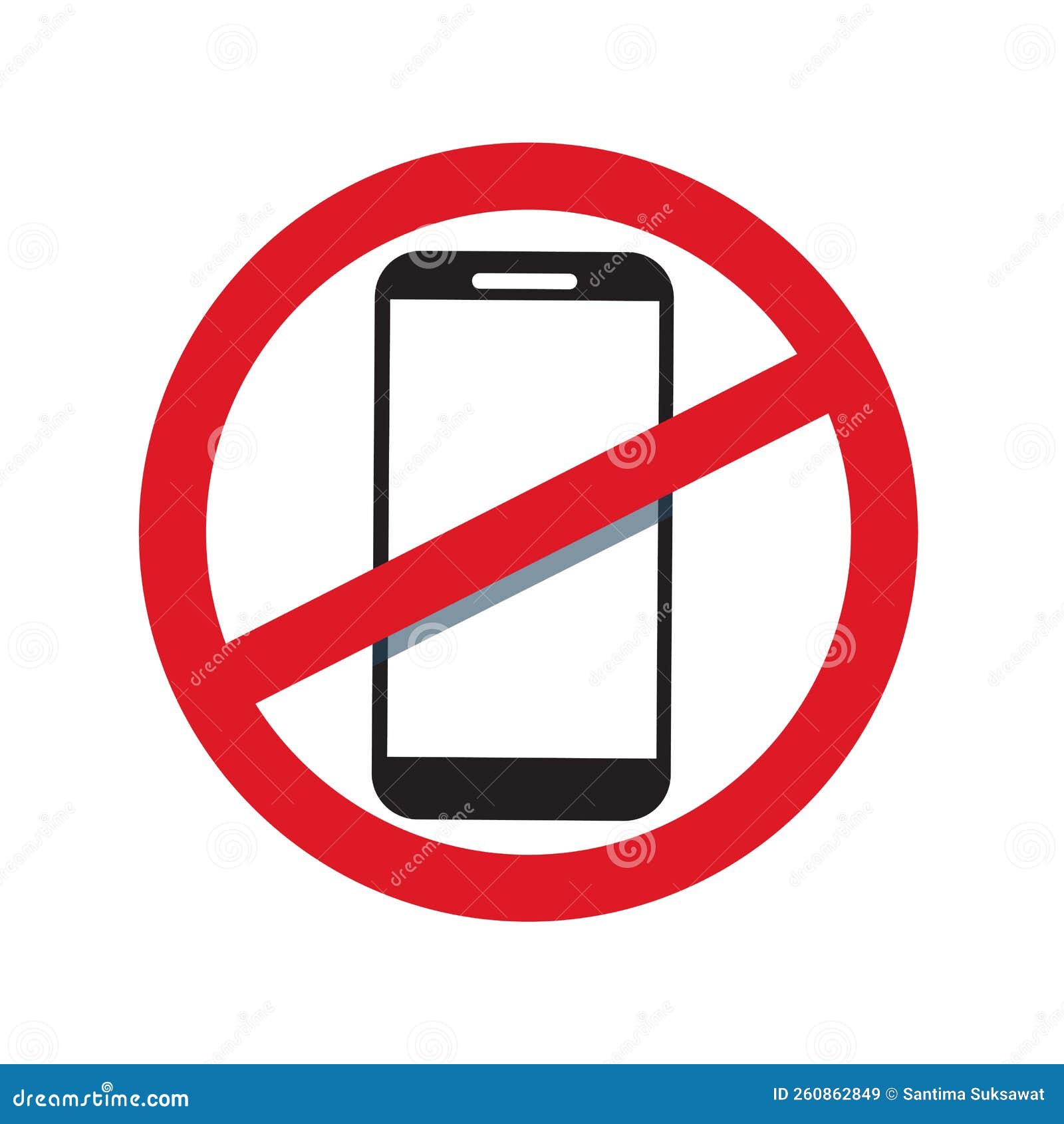 Phone Ban Sign. Prohibition Icon Vector Illustration Stock Vector ...