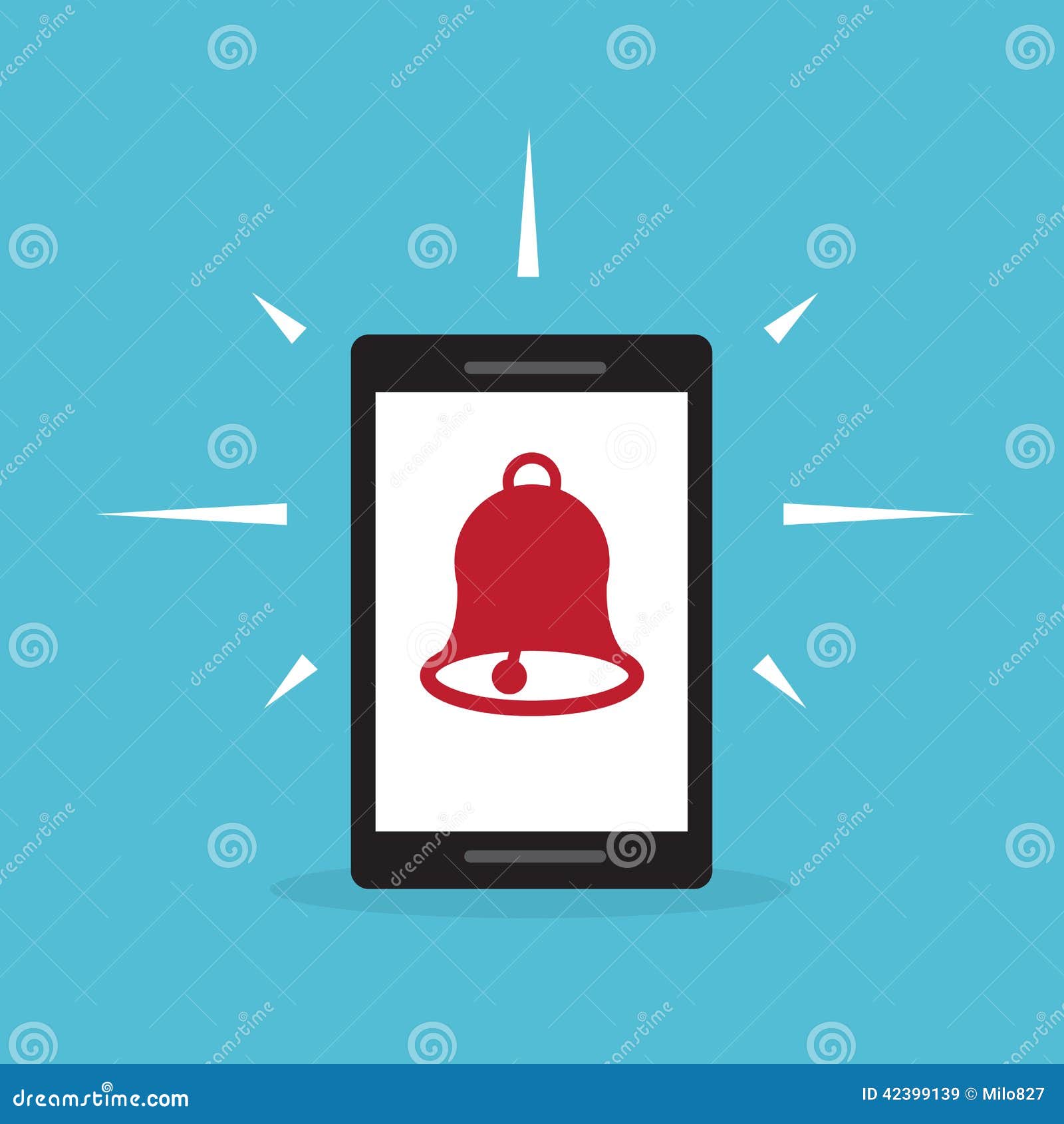 Phone Bell Ring stock vector. Illustration of menu, call - 42399139