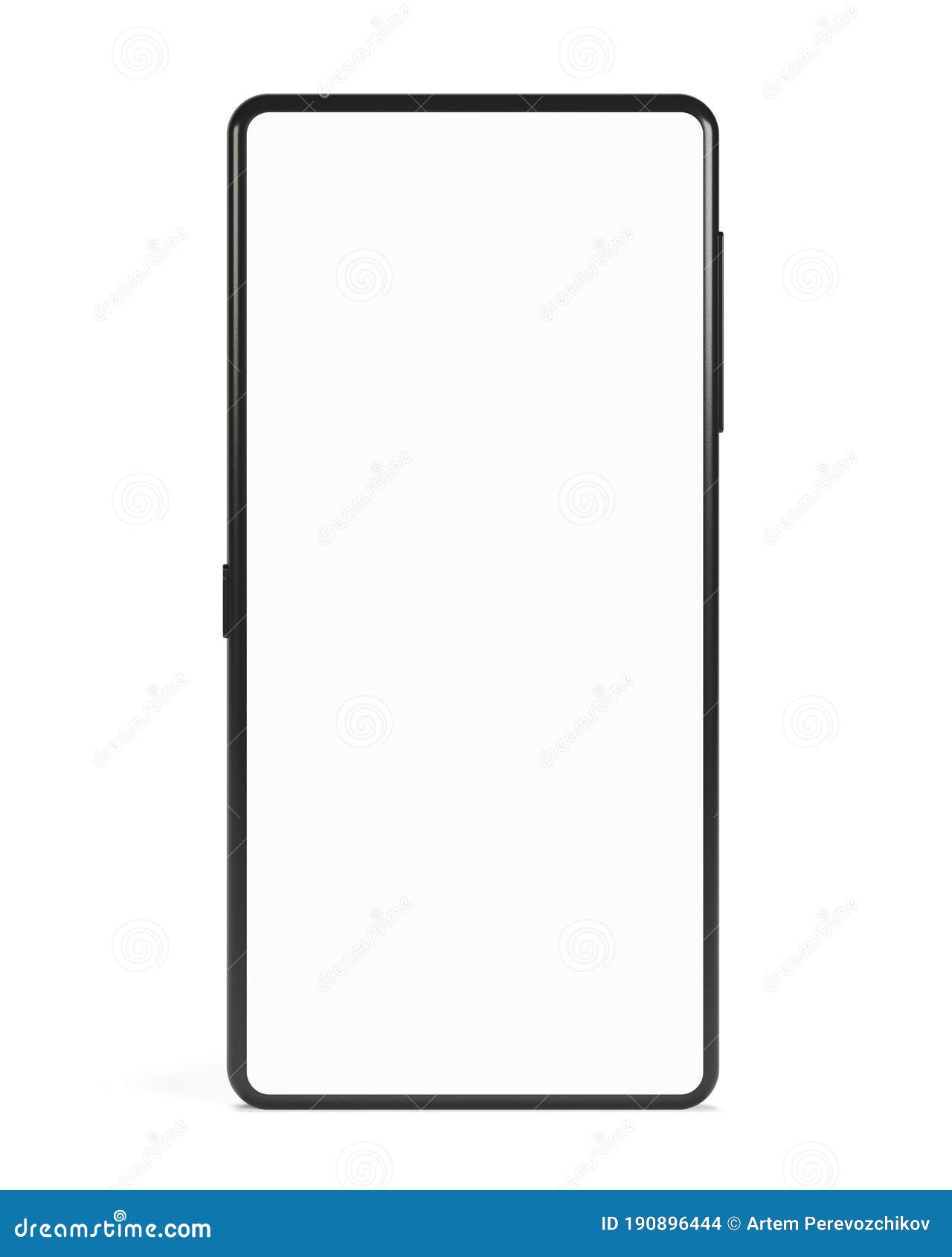 A Phone with a Blank White Screen. Stock Illustration - Illustration of ...