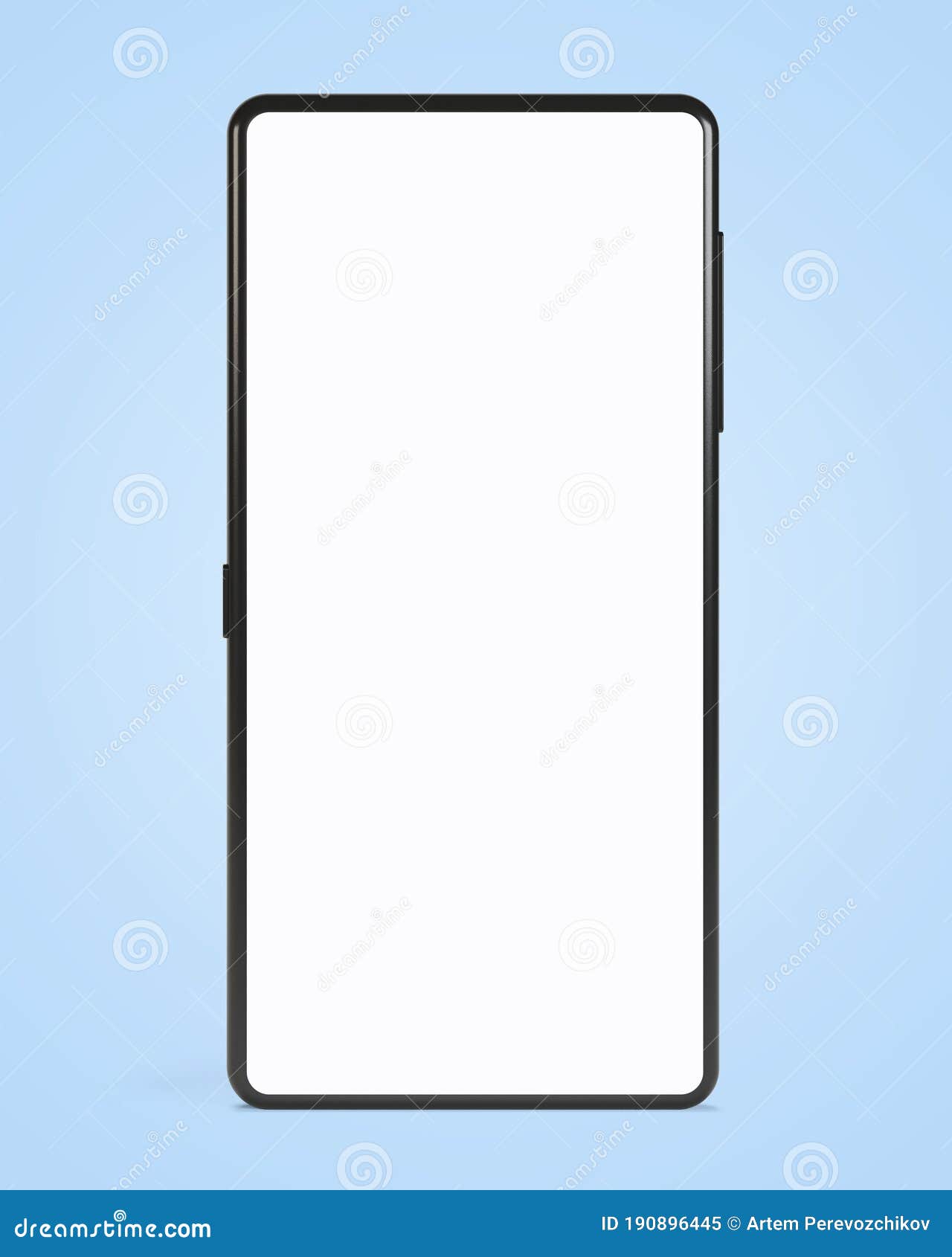 A Phone with a Blank White Screen. Stock Illustration - Illustration of ...