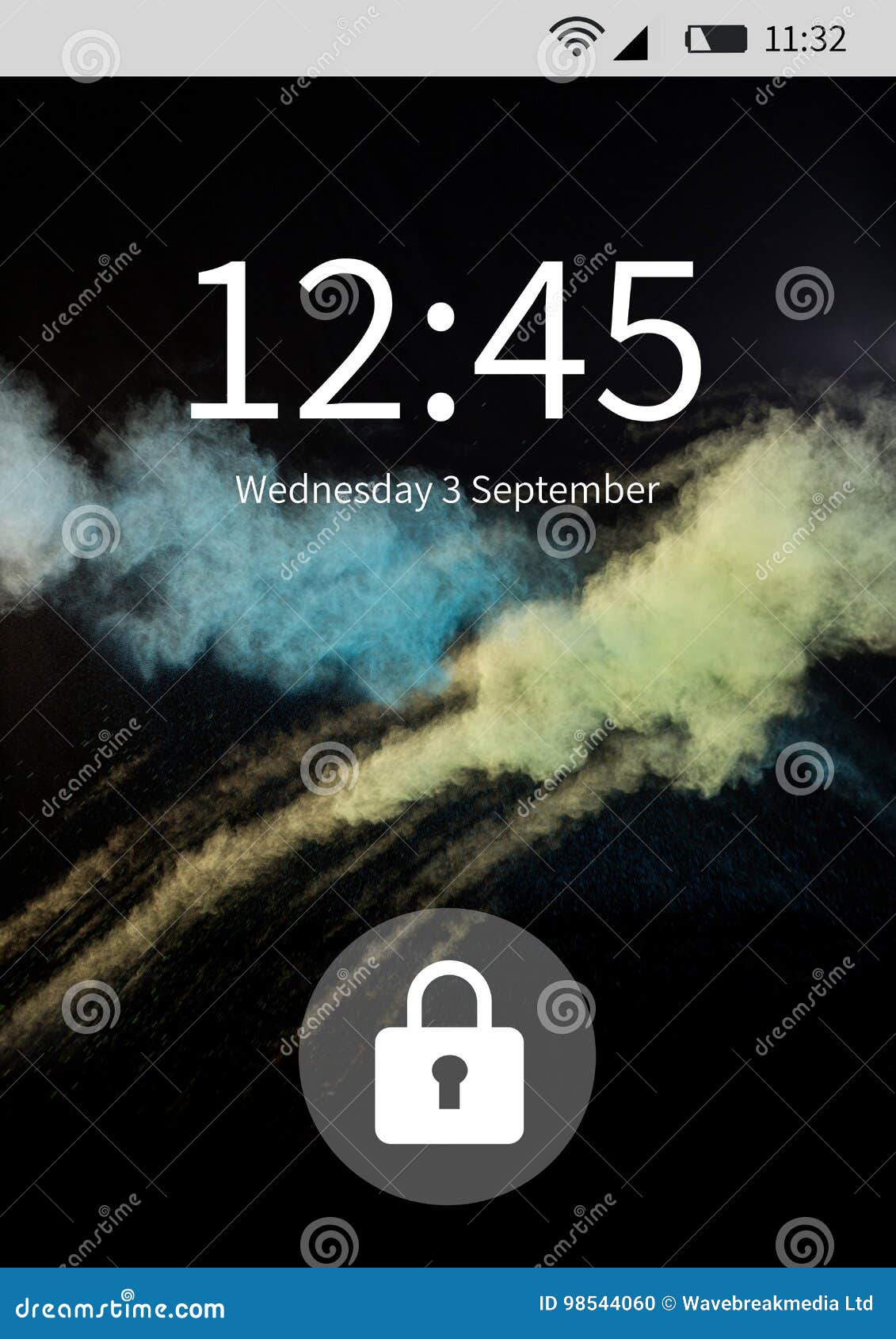 Phone Blocked Screen Interface Stock Illustration - Illustration of ...