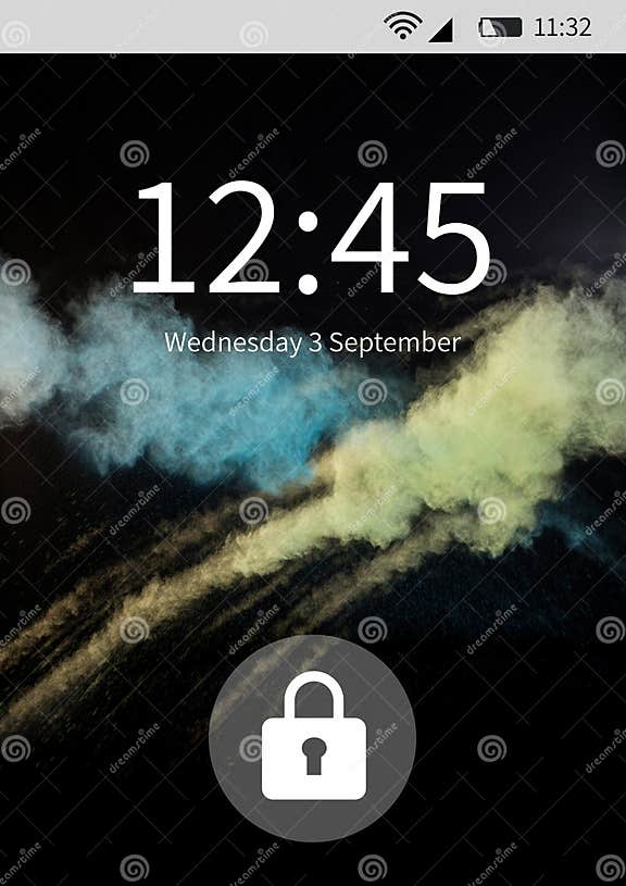 Phone Blocked Screen Interface Stock Illustration - Illustration of ...