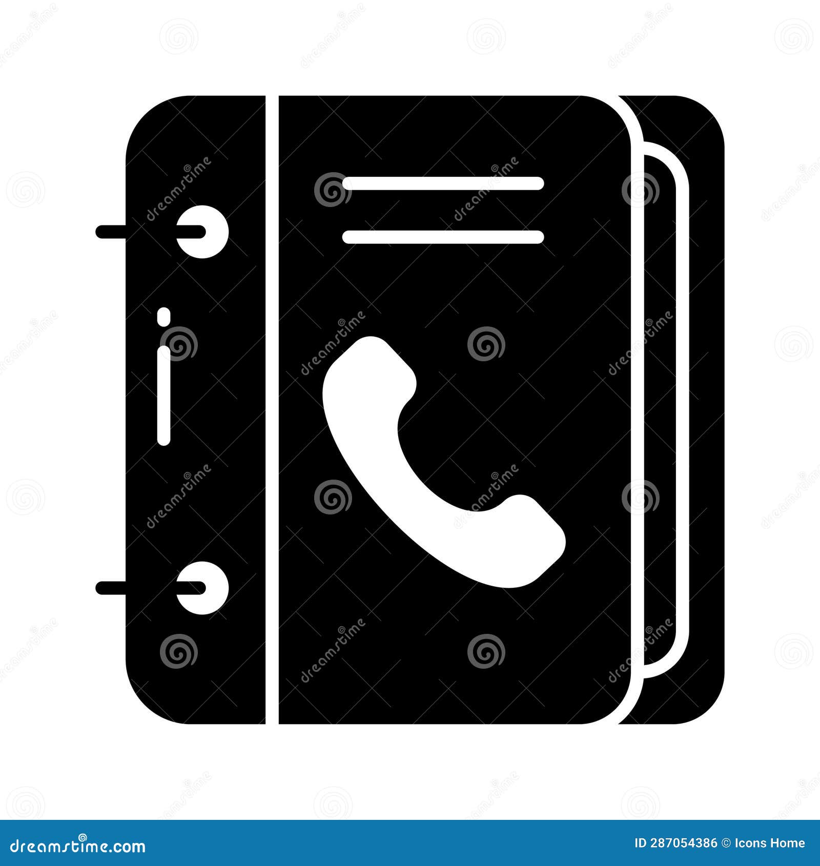 Phone Book, Contact Book Icon in Trendy Style, Address Book Vector ...