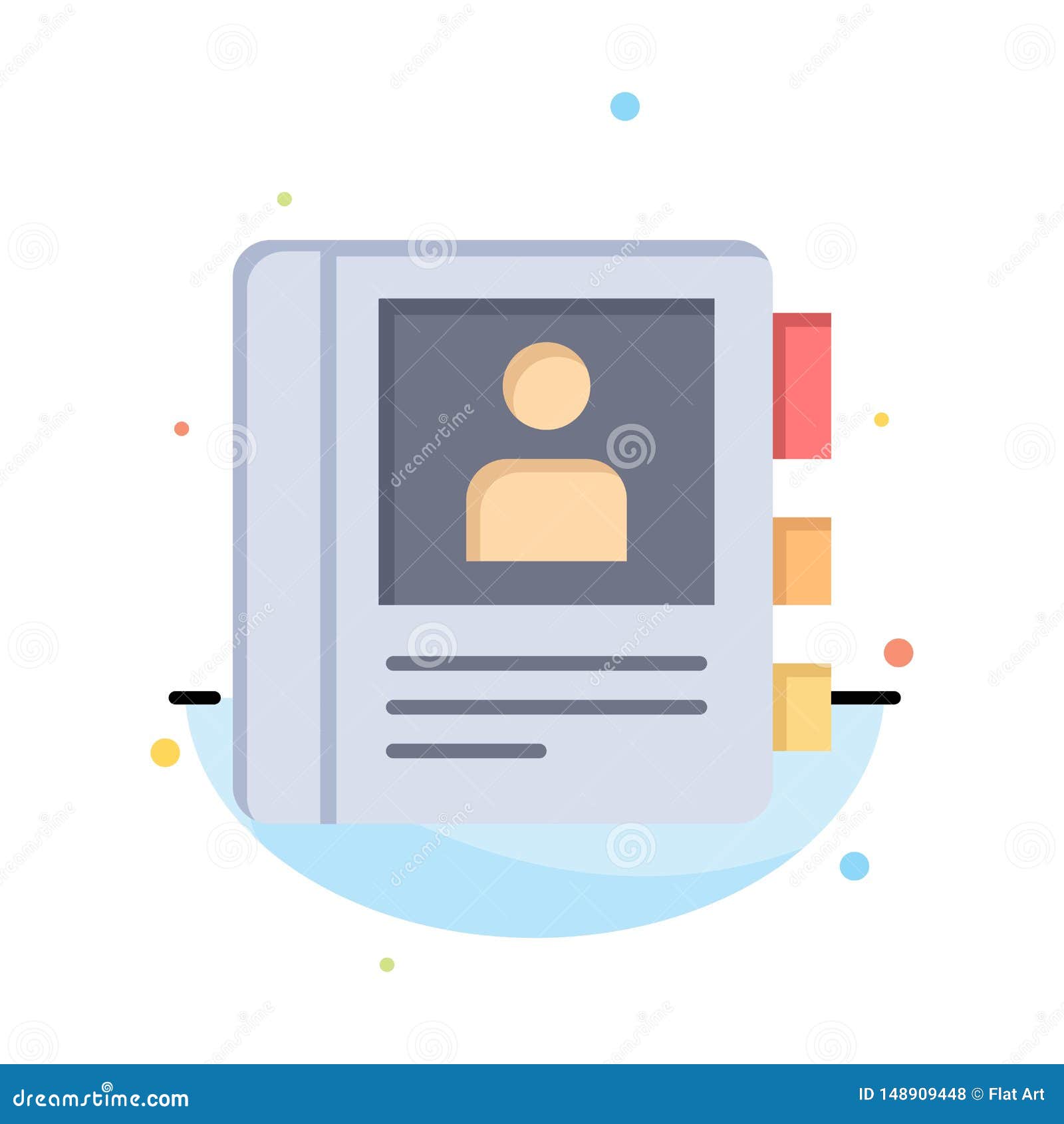 Phone, Book, Diary, Info Abstract Flat Color Icon Template Stock Vector ...