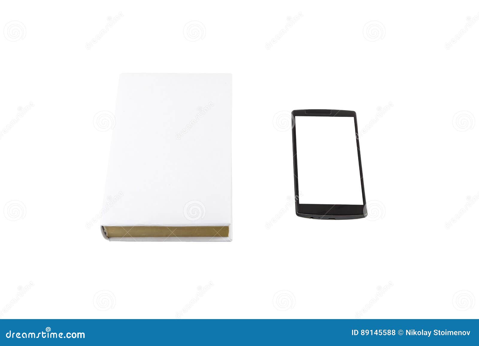Phone and Book. New Versus Old Concept. Stock Photo - Image of cover ...