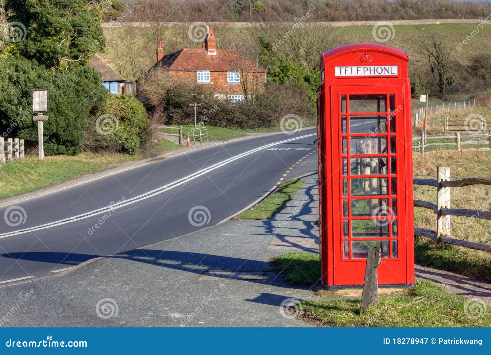 Phone booth in countryside stock image. Image of typical - 18278947