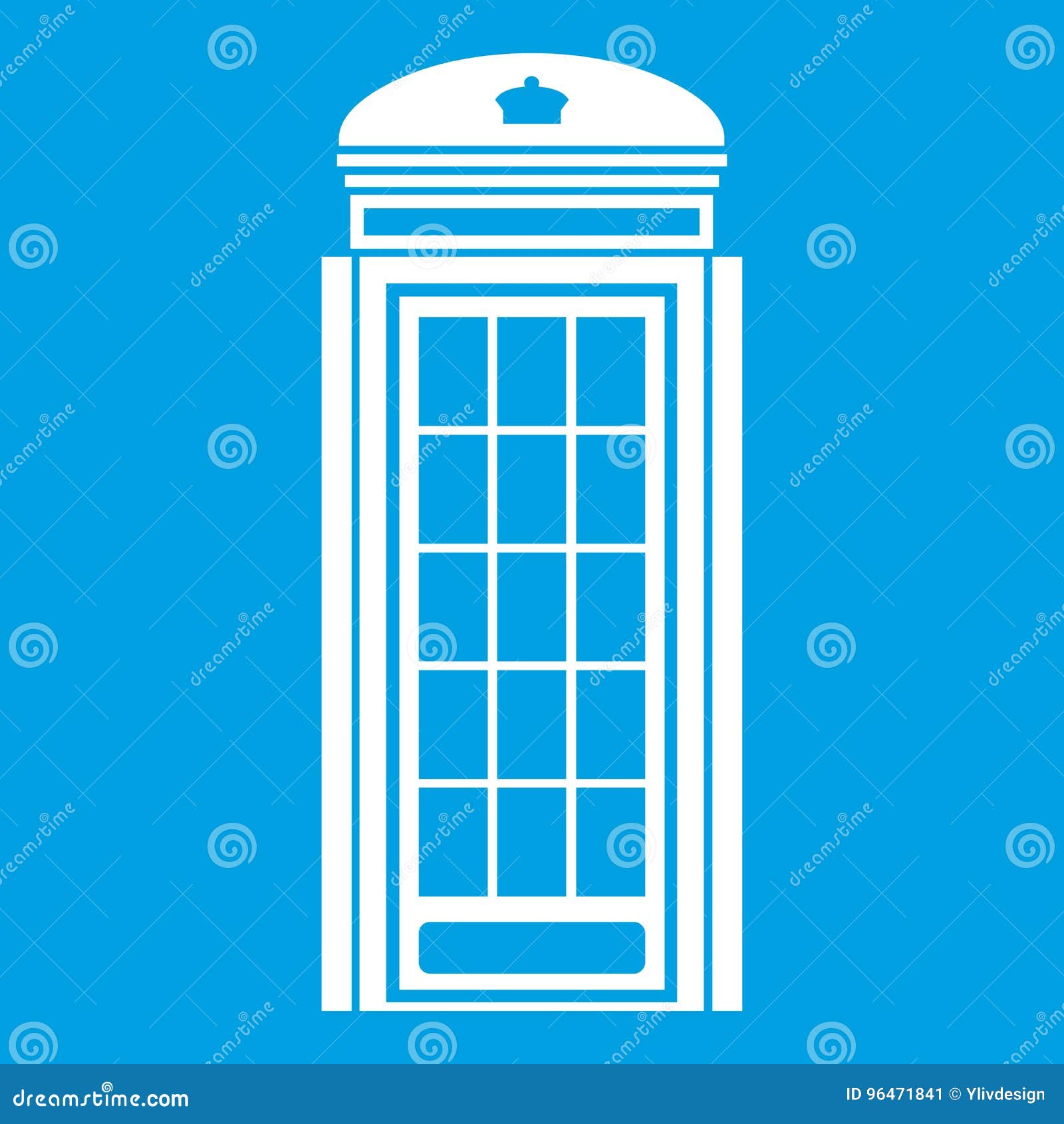 Phone booth icon white stock vector. Illustration of business - 96471841